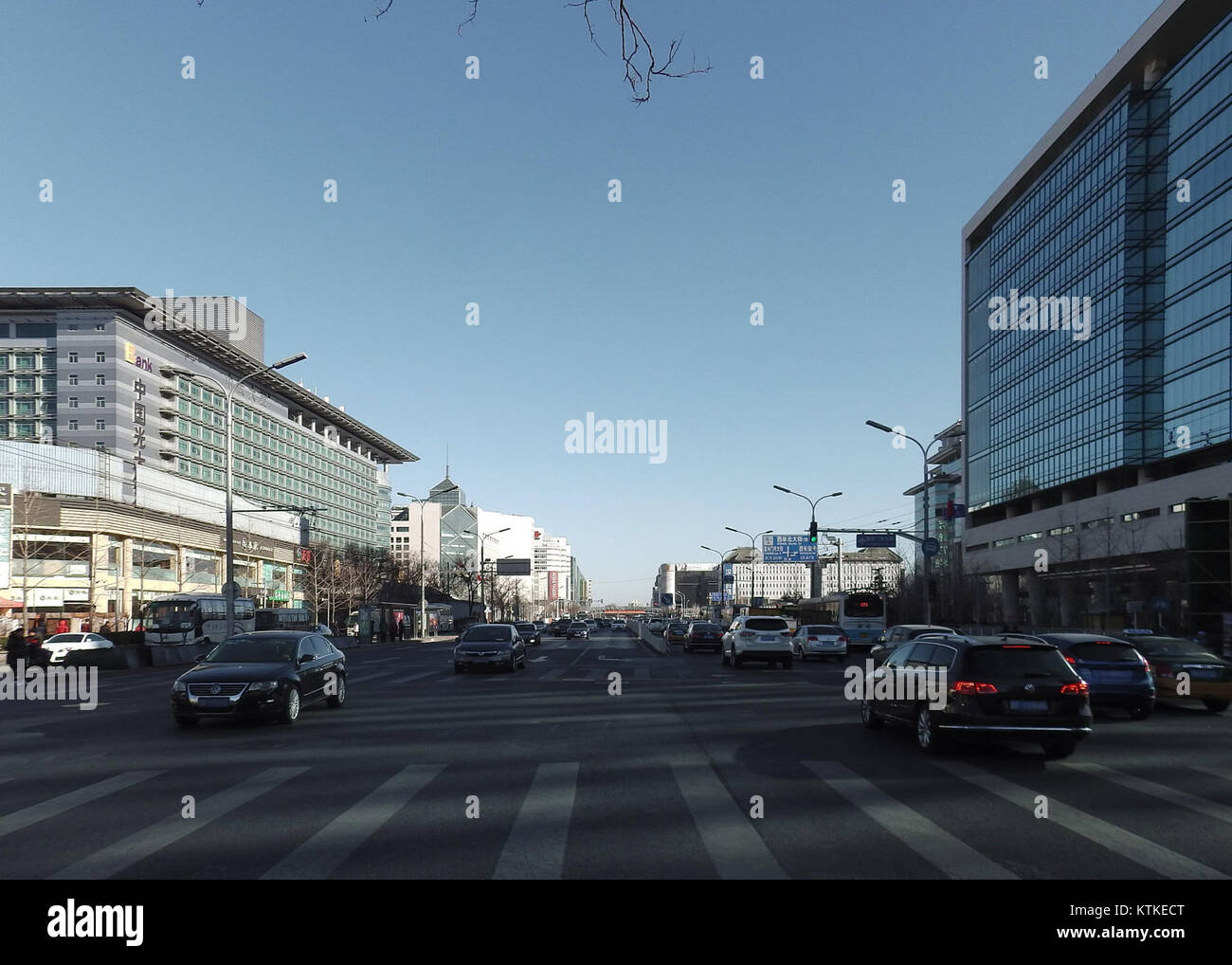 The Beijing Xidan crossroads, located between Xinwenhuajie and ...