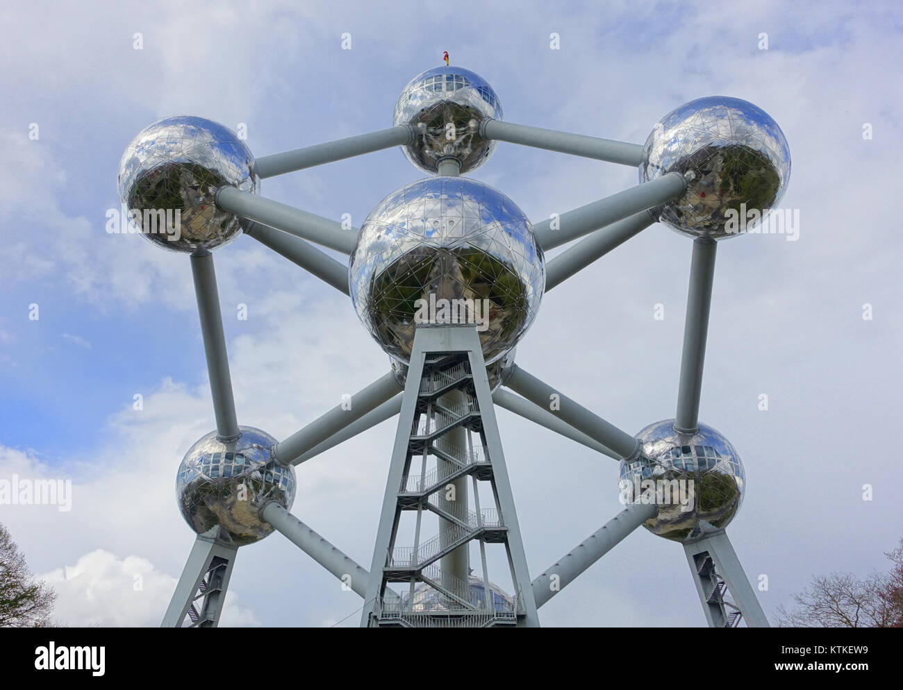 The Atomium in Brussels, Belgium, is an iconic structure built for the ...