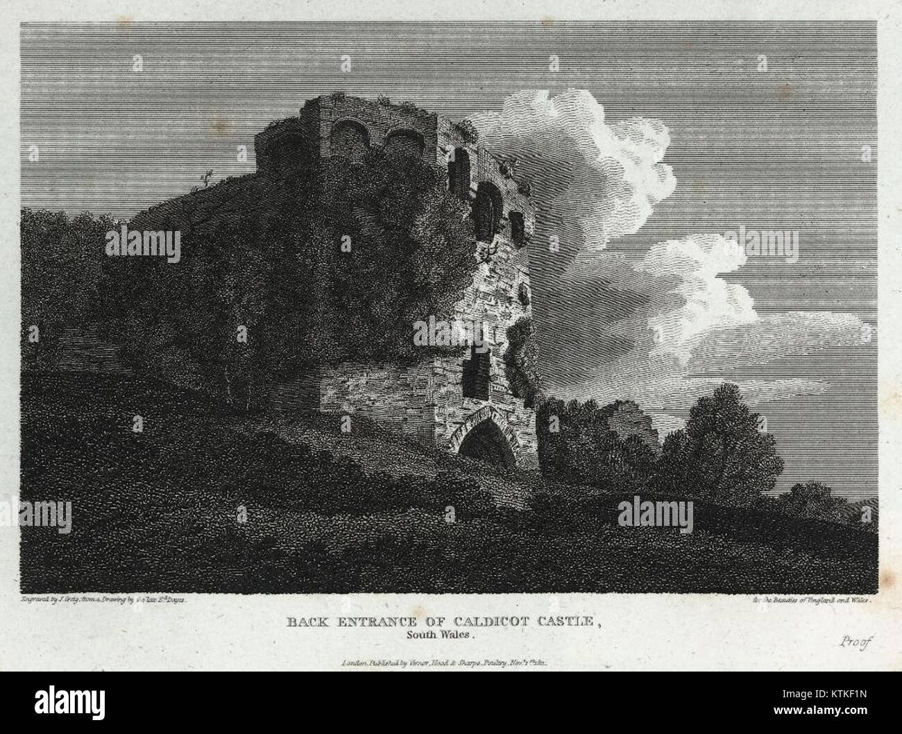 The back entrance of Caldicot Castle in South Wales showcases medieval ...