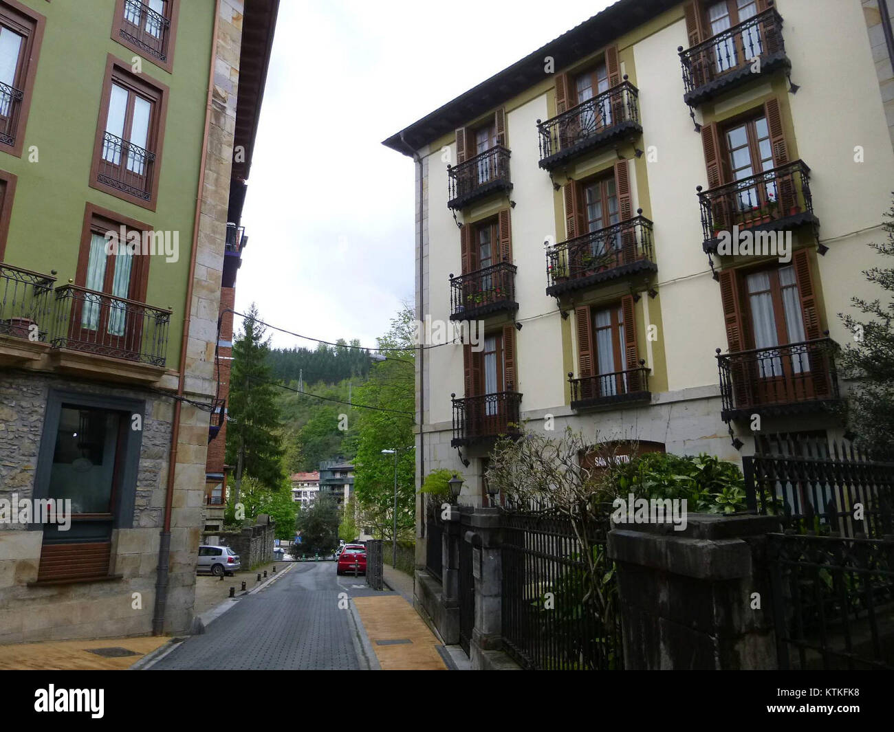 This image shows a view of Bergara, a town in the Basque Country of ...