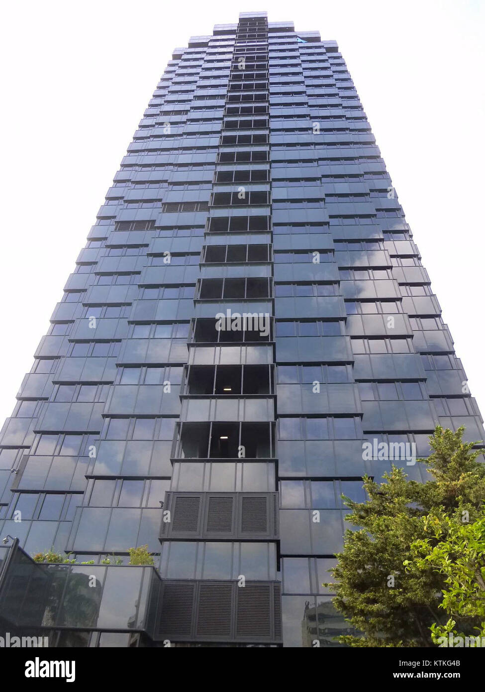 The Torres La Caixa in Barcelona, Spain, are a pair of modern high-rise ...