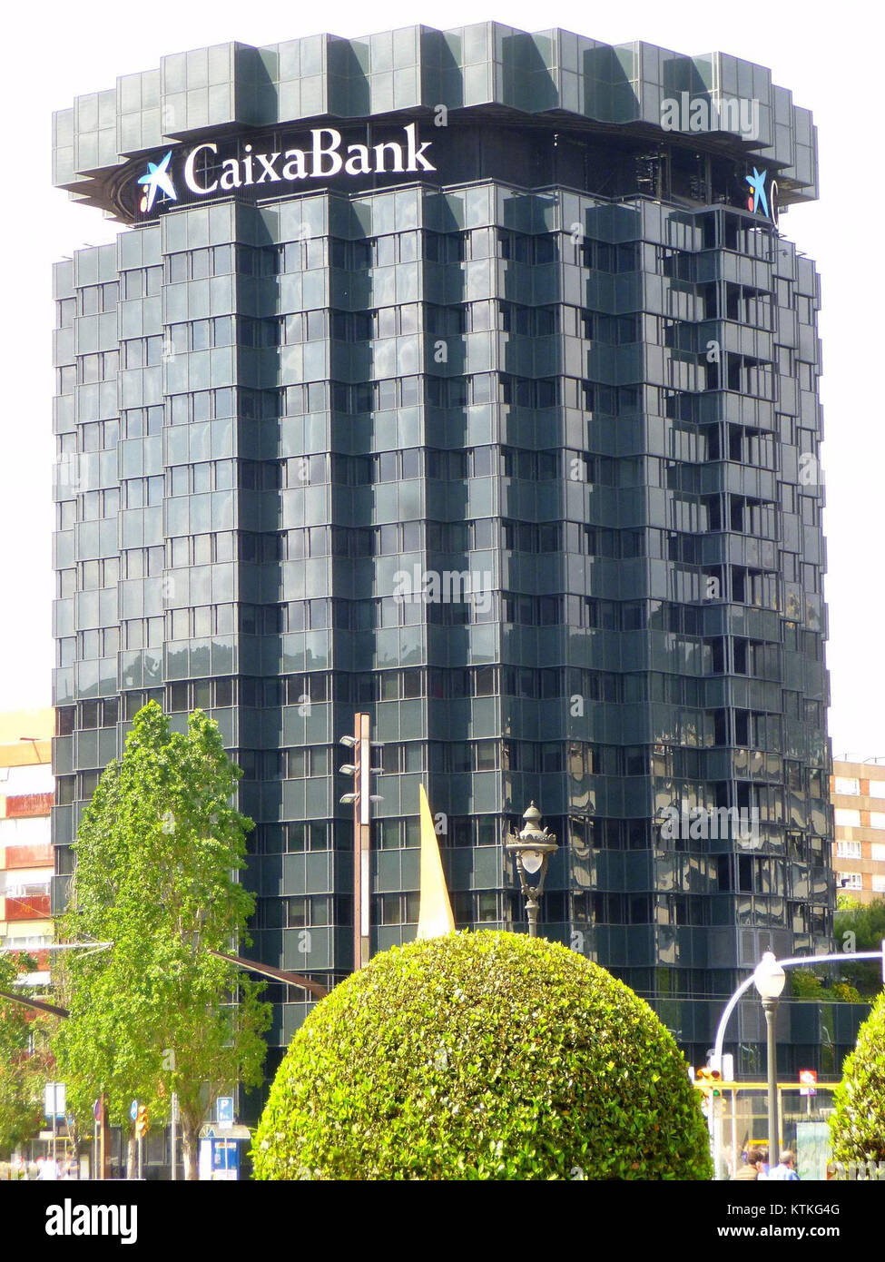 Torres La Caixa, located in Barcelona, is a prominent skyscraper known ...