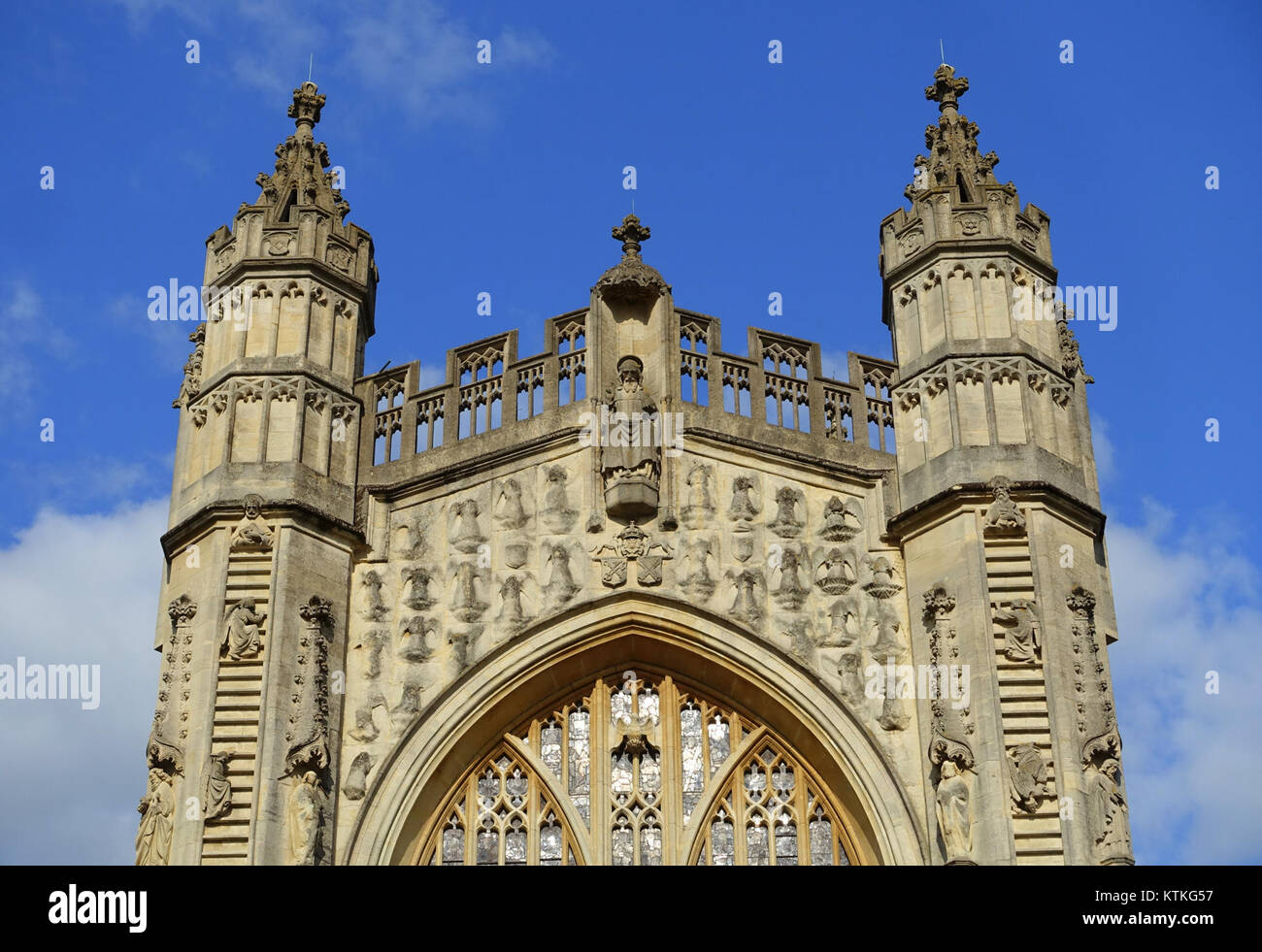 A photograph of Bath Abbey, located in Bath, England, capturing the ...