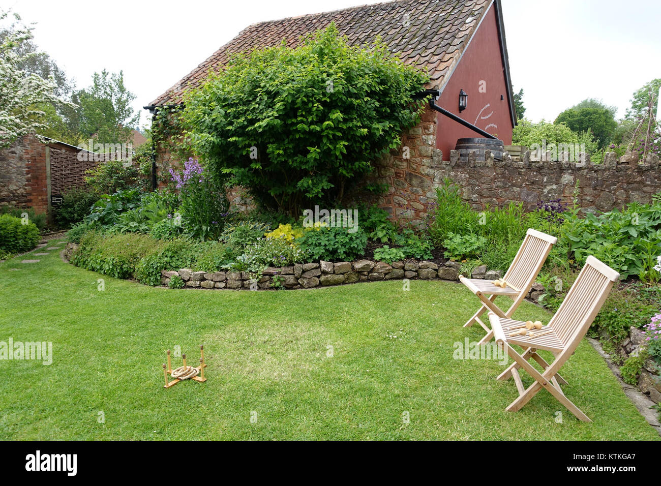 The back garden of Coleridge Cottage in Nether Stowey, Somerset ...