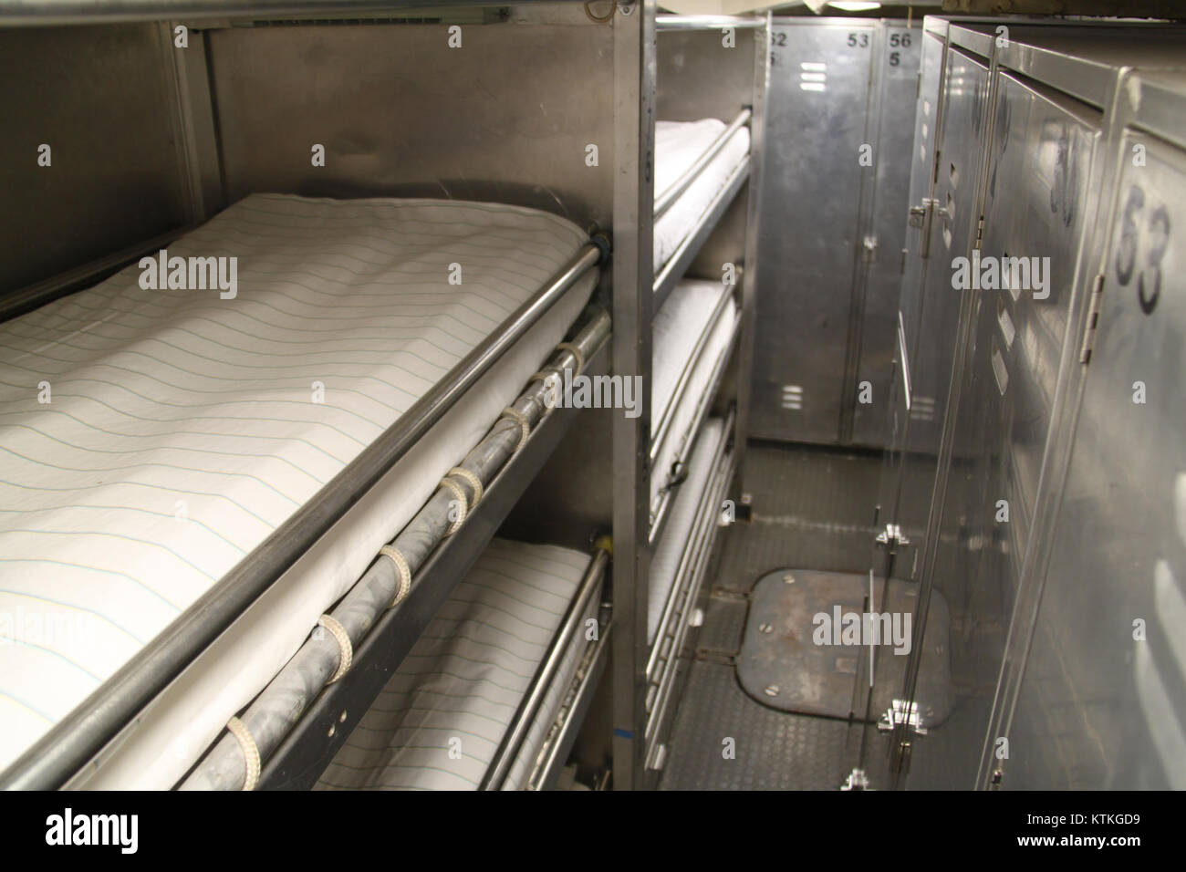 This image from a German military setting shows the beds and lockers of ...