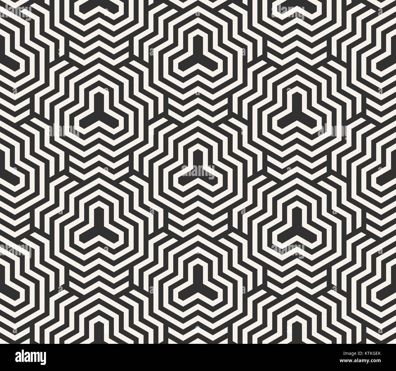 Vector Seamless Lines Pattern Modern Stylish Triangle Shapes Texture Repeating Geometric Tiles