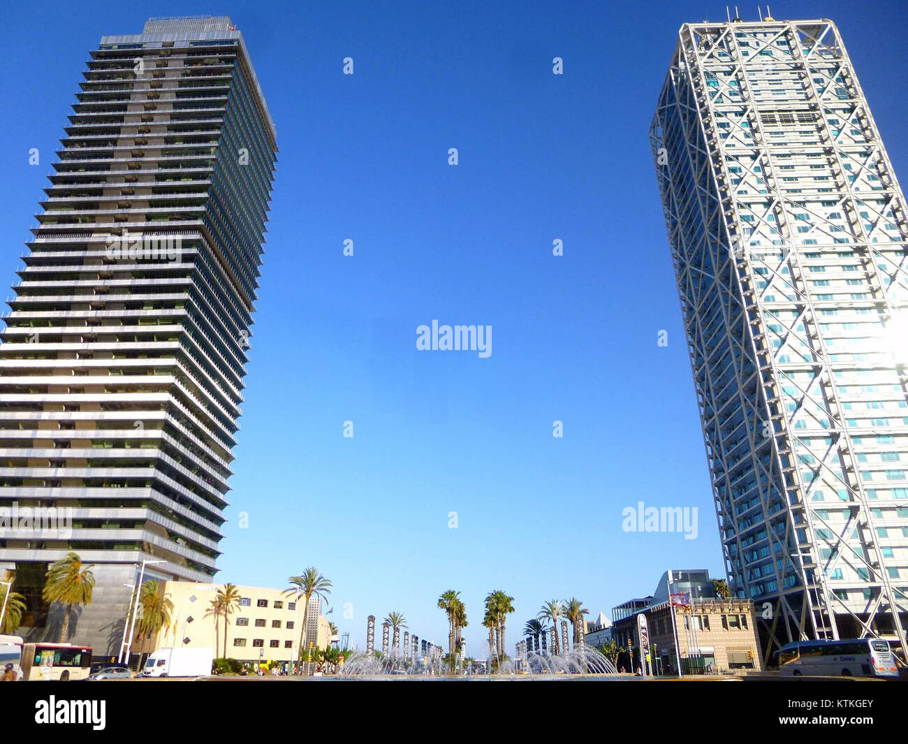 The Barcelona Hotel Arts and Torre Mapre are landmark buildings in ...
