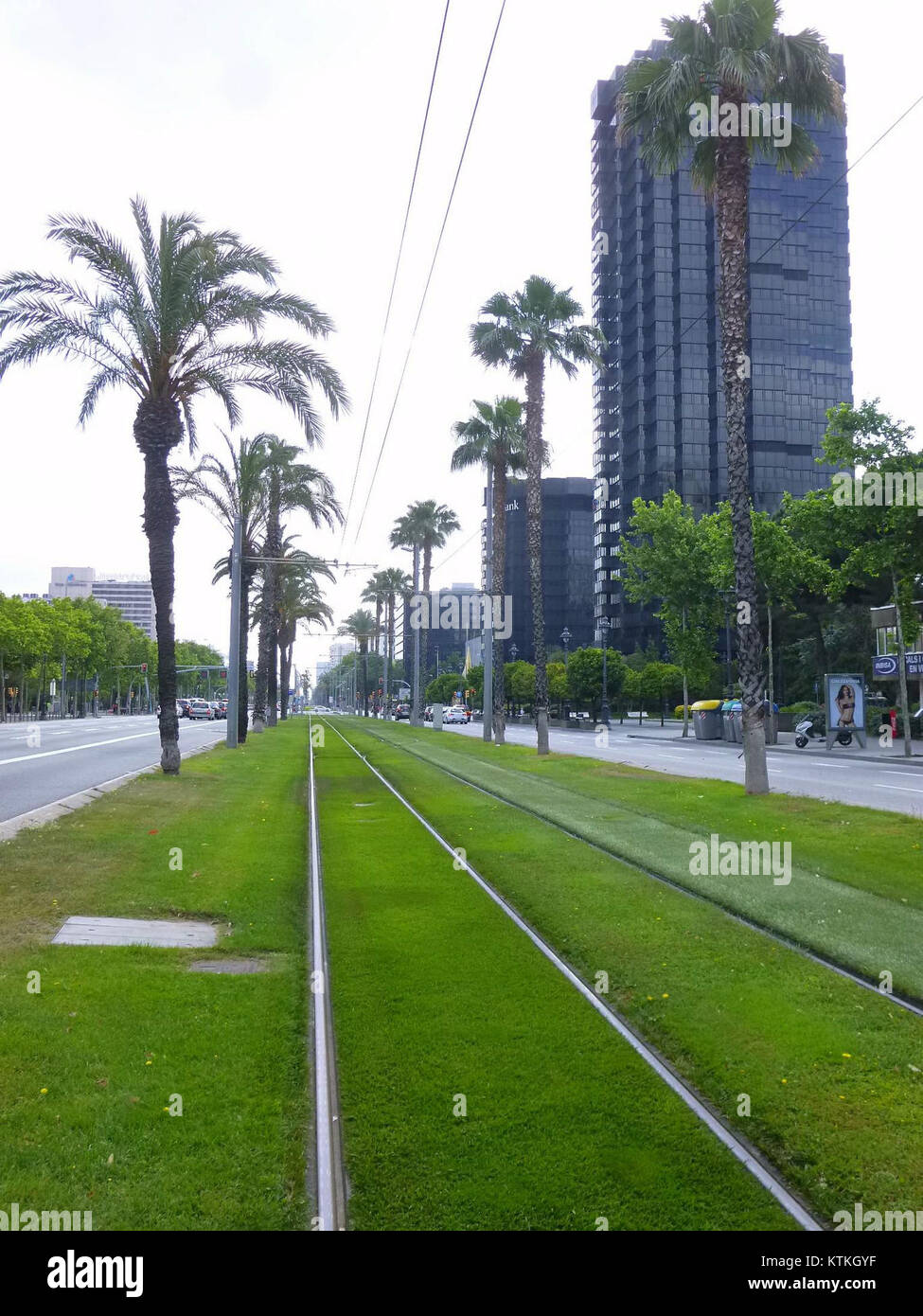 Avinguda Diagonal in Barcelona is one of the city's major streets ...