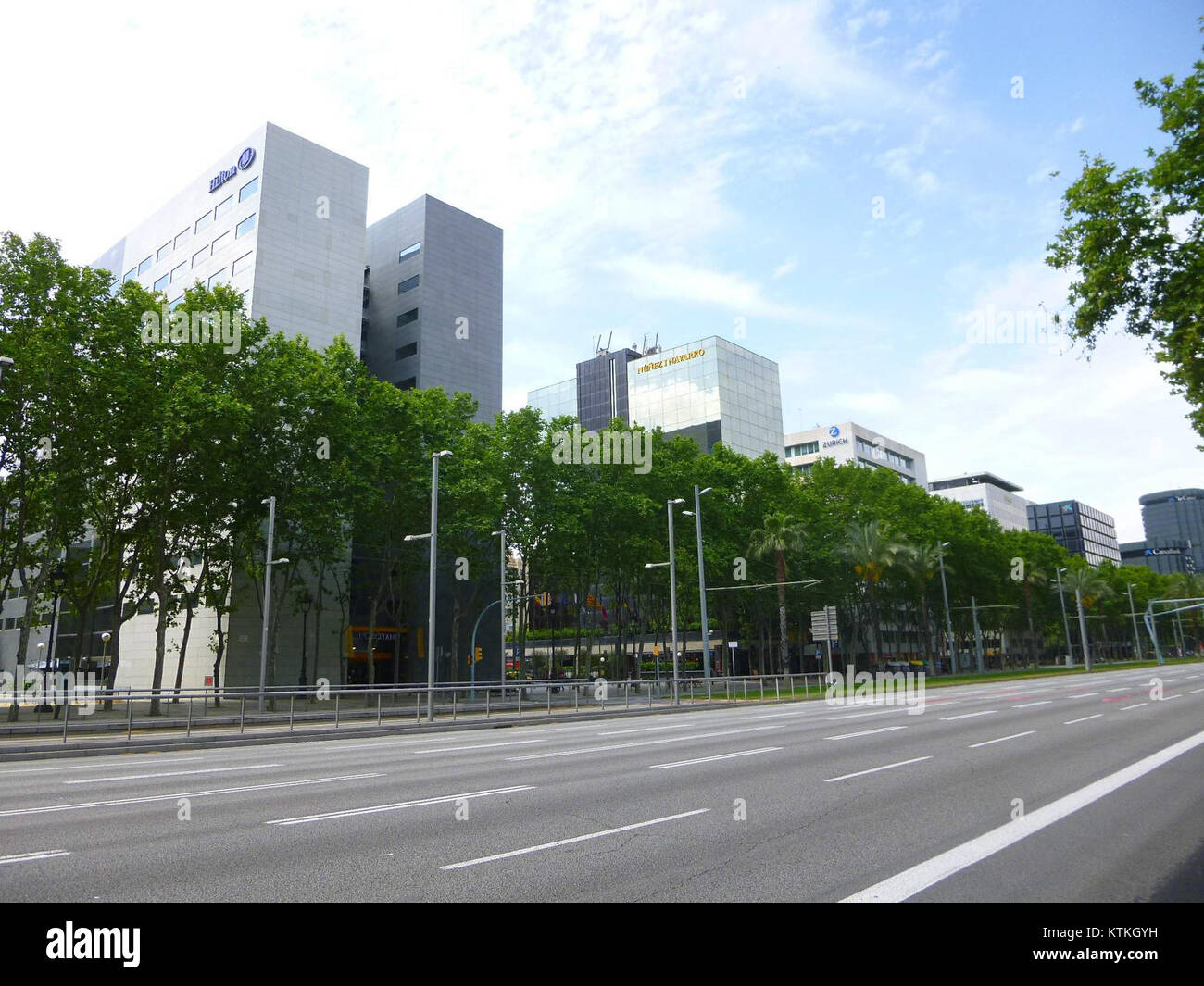 Avinguda Diagonal is one of the major streets in Barcelona, Spain ...