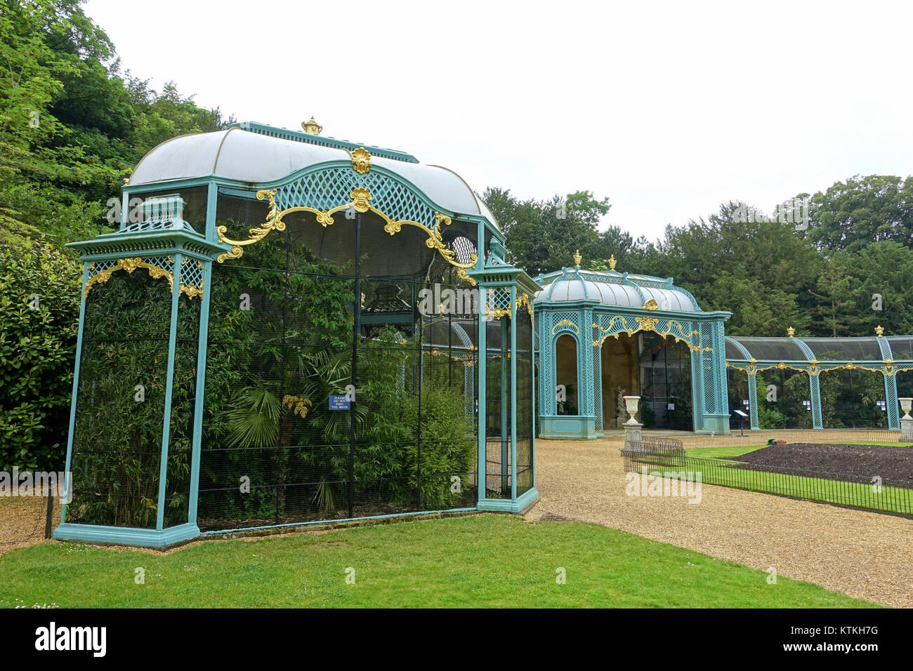 The aviary at Waddesdon Manor in Buckinghamshire, England, is a ...