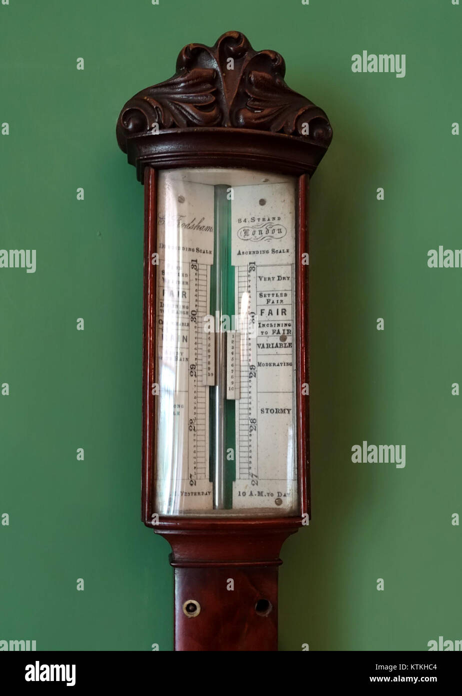 Barometer by Charles Frodsham, view 2, London, date unknown, mahogany ...