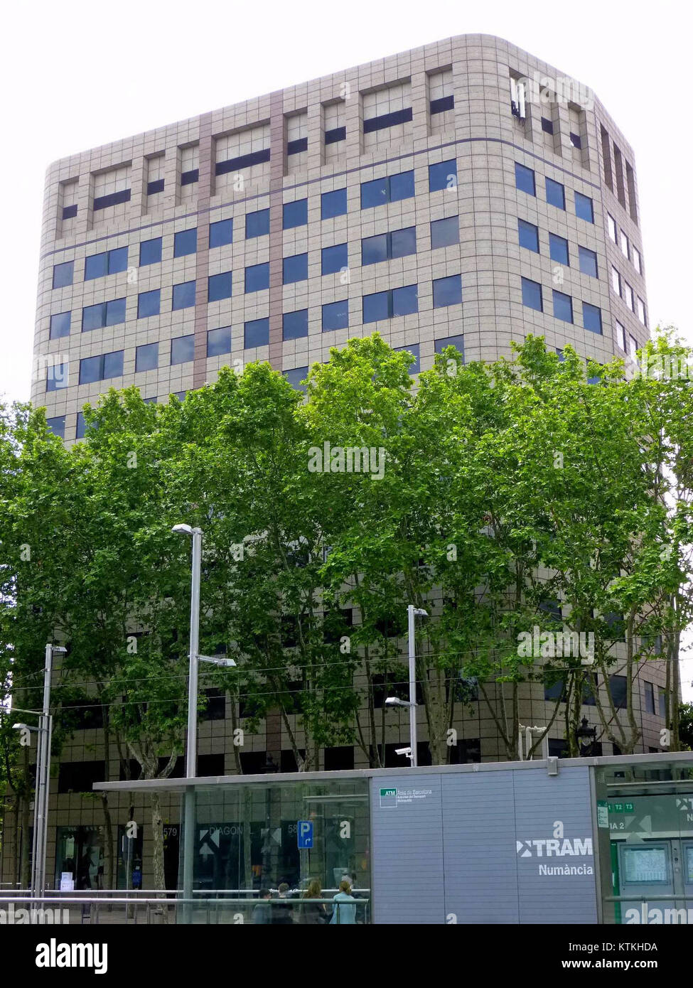 The Barcelona Edifici Emesa, located on Avinguda Diagonal 579, is a ...