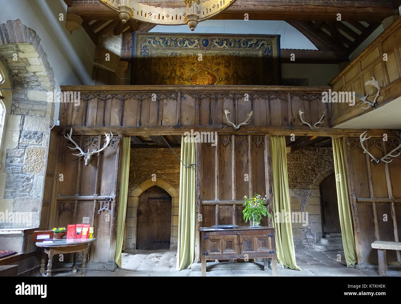 The Banqueting Hall of Haddon Hall, located in Bakewell, Derbyshire ...