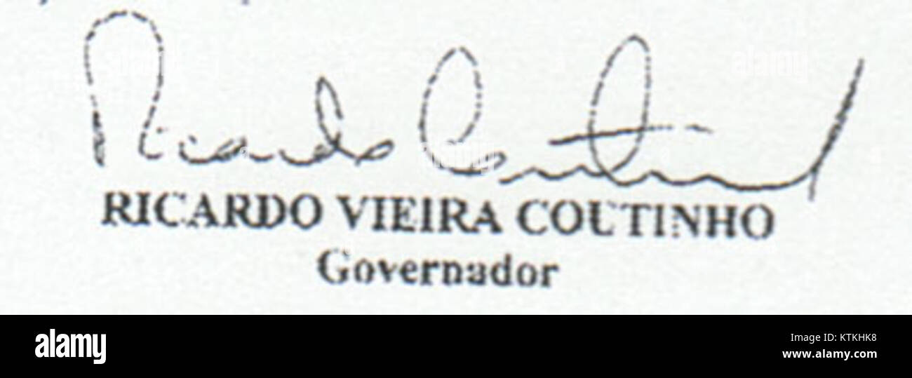 The signature of Governador Ricardo Coutinho marks a significant period ...