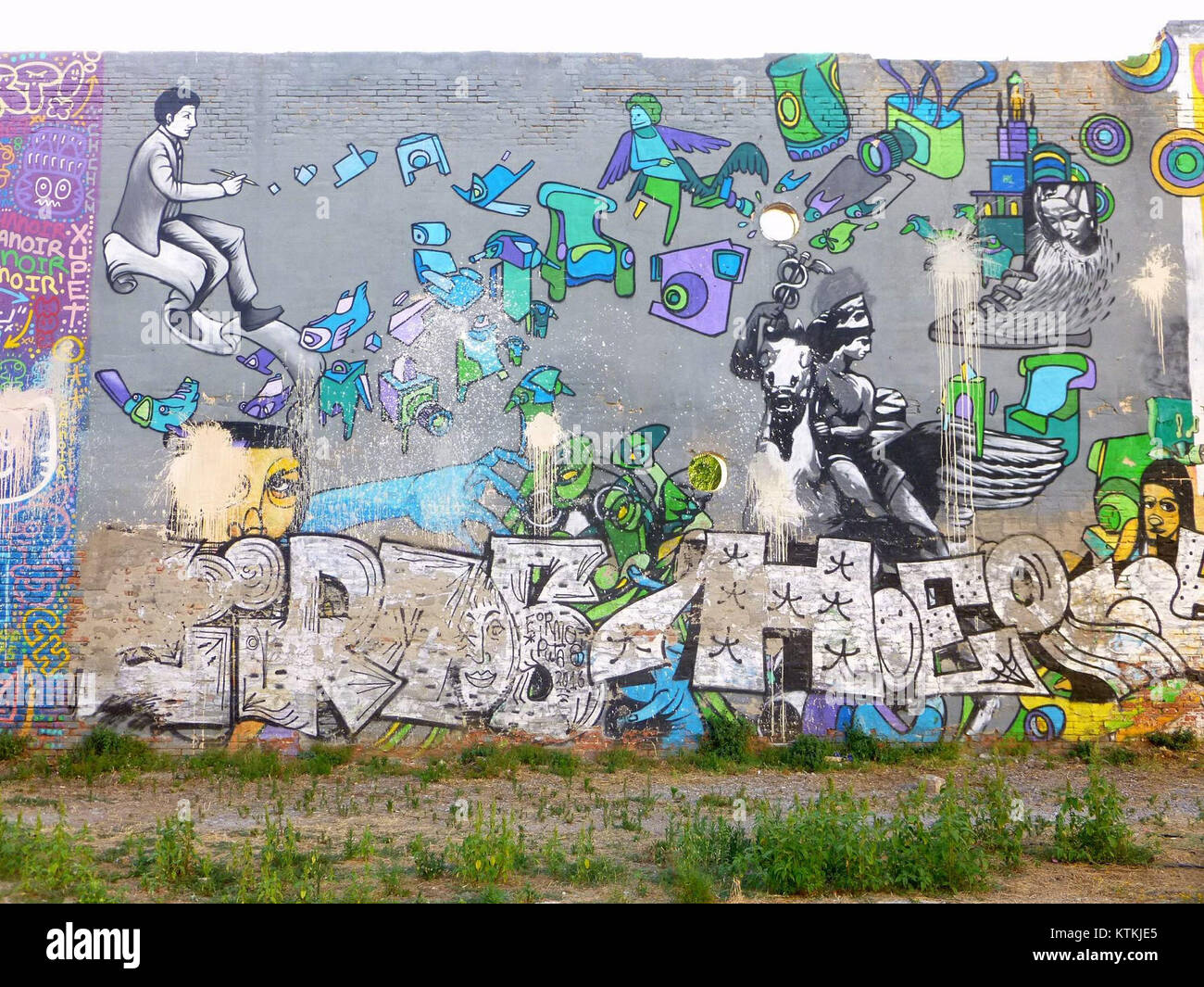 This image showcases graffiti art in Barcelona, a city known for its ...