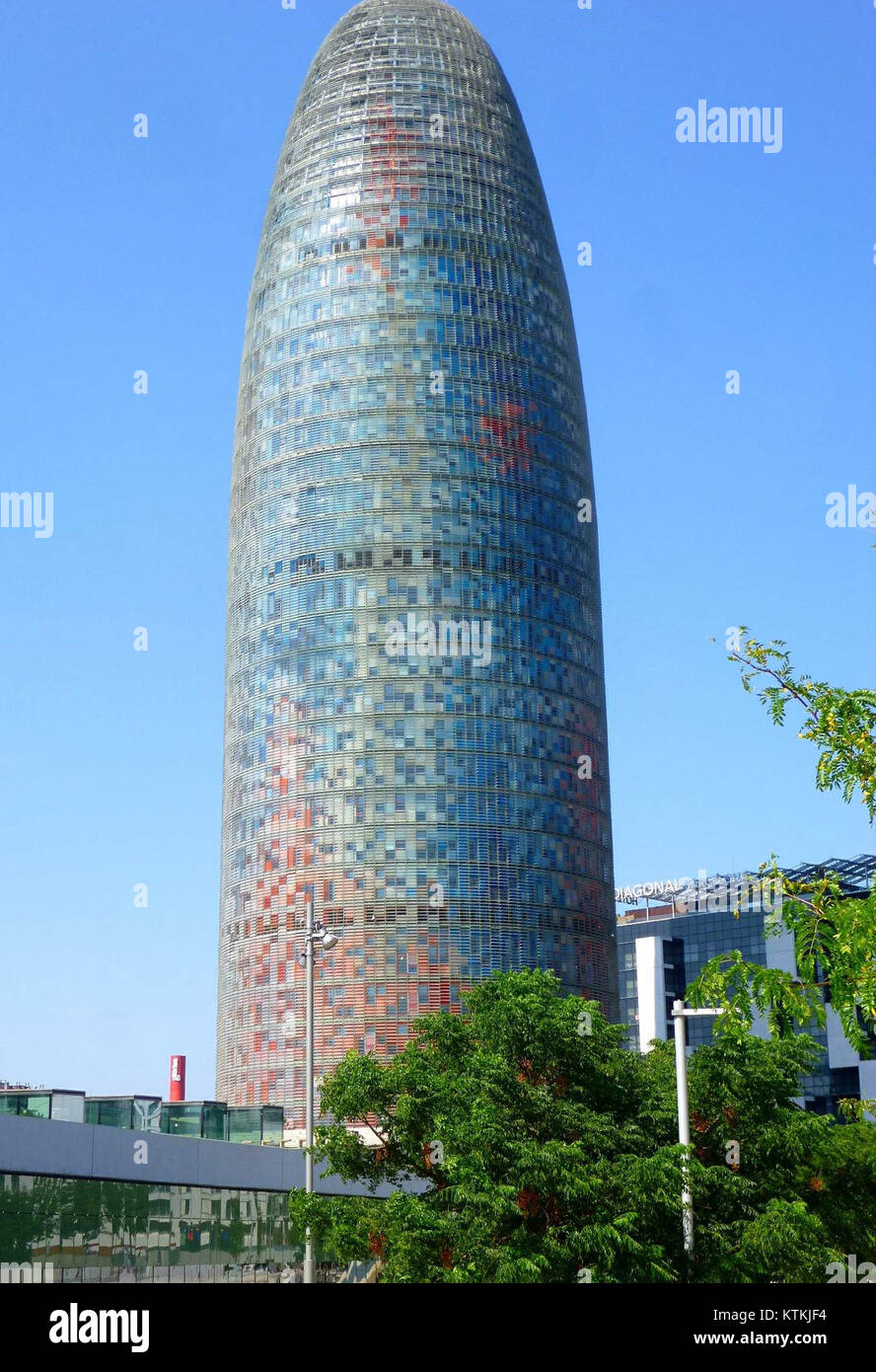 Torre Agbar is a striking skyscraper in Barcelona, Spain, known for its ...