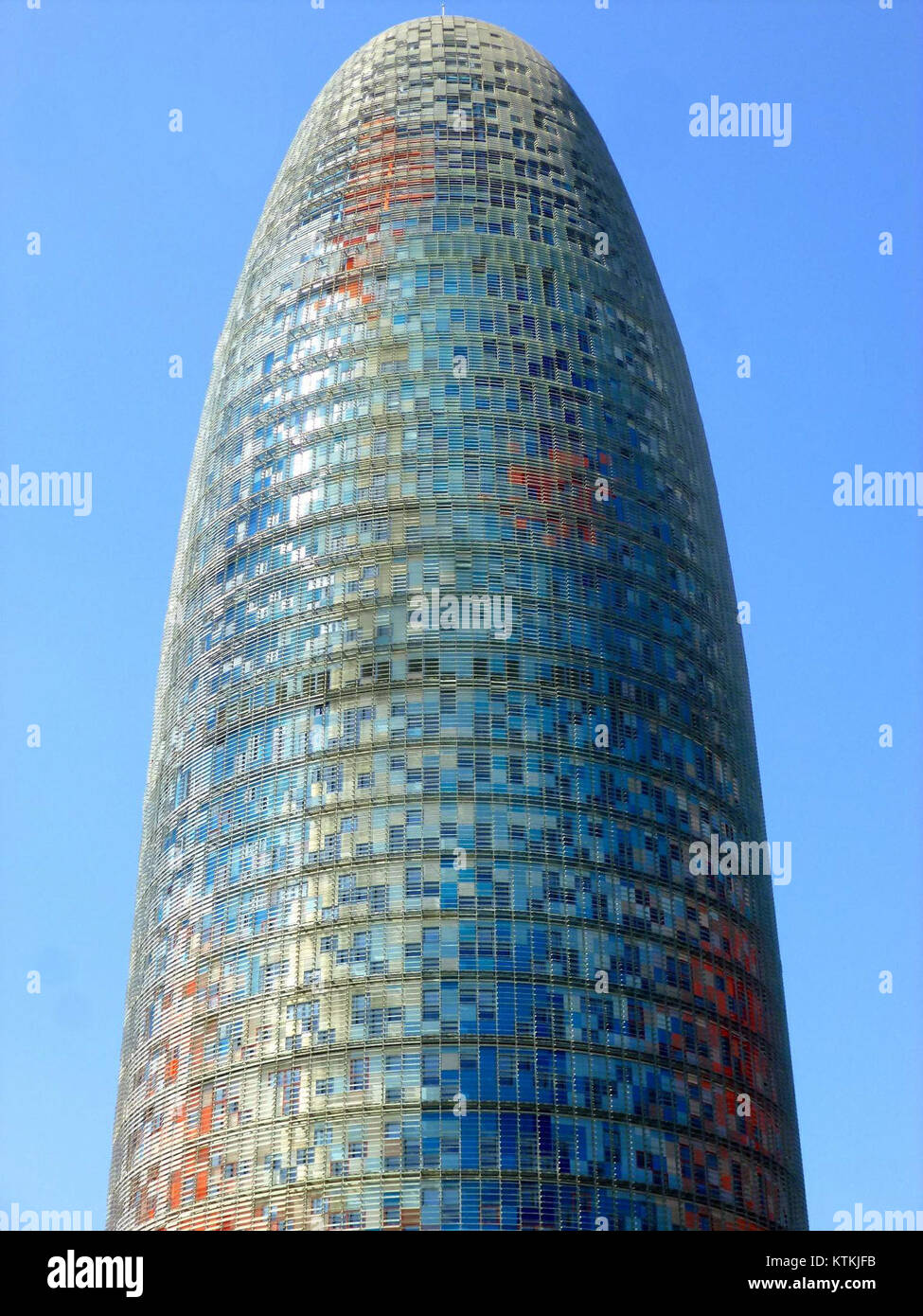 Torre Agbar is a modern skyscraper located in Barcelona, Spain ...