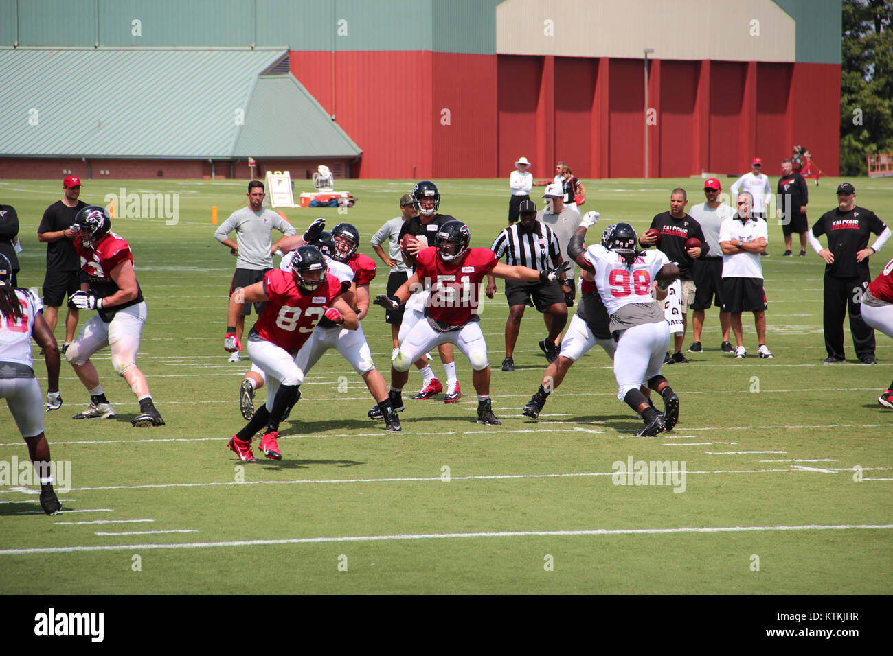 This image from the Atlanta Falcons training camp scrimmage held in ...