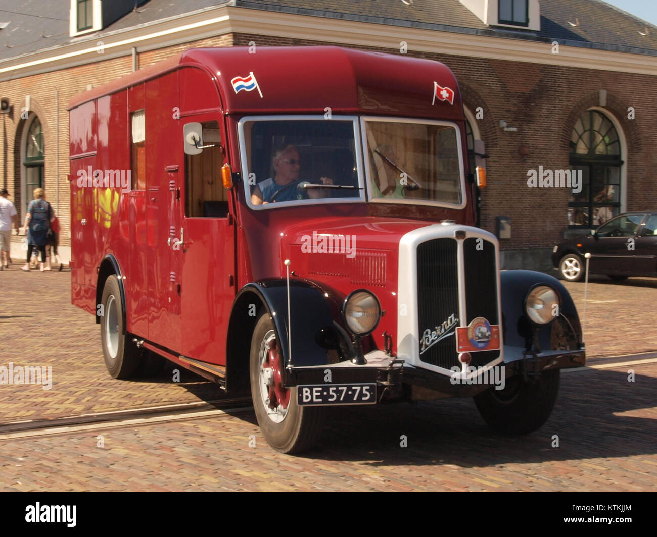 A 1947 Berna truck with Dutch license plate BE 57 75. The vehicle is ...