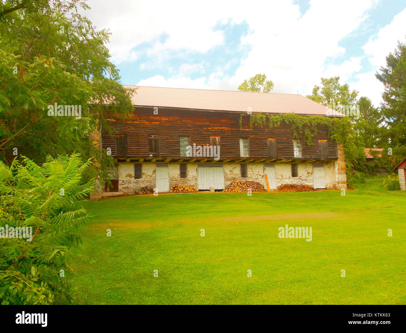 A photograph of the Better Barn, part of the Neff Homestead, possibly ...