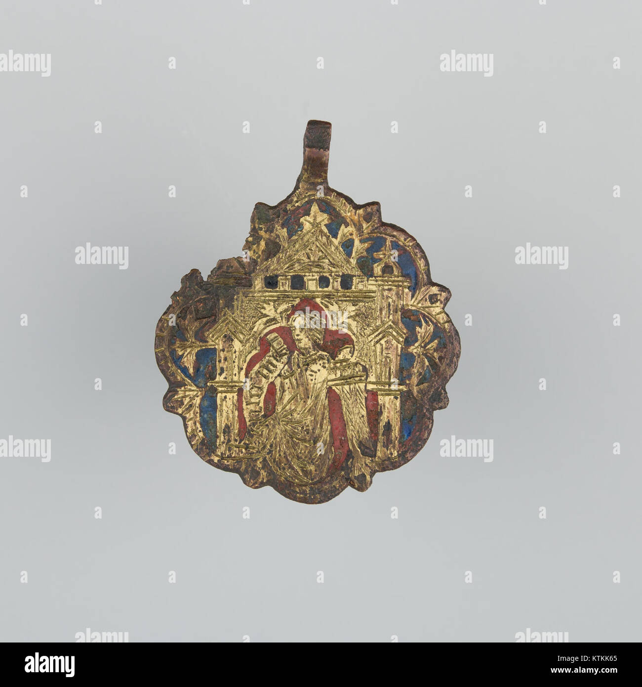 This badge, likely from a horse harness, is an artifact showcasing ...
