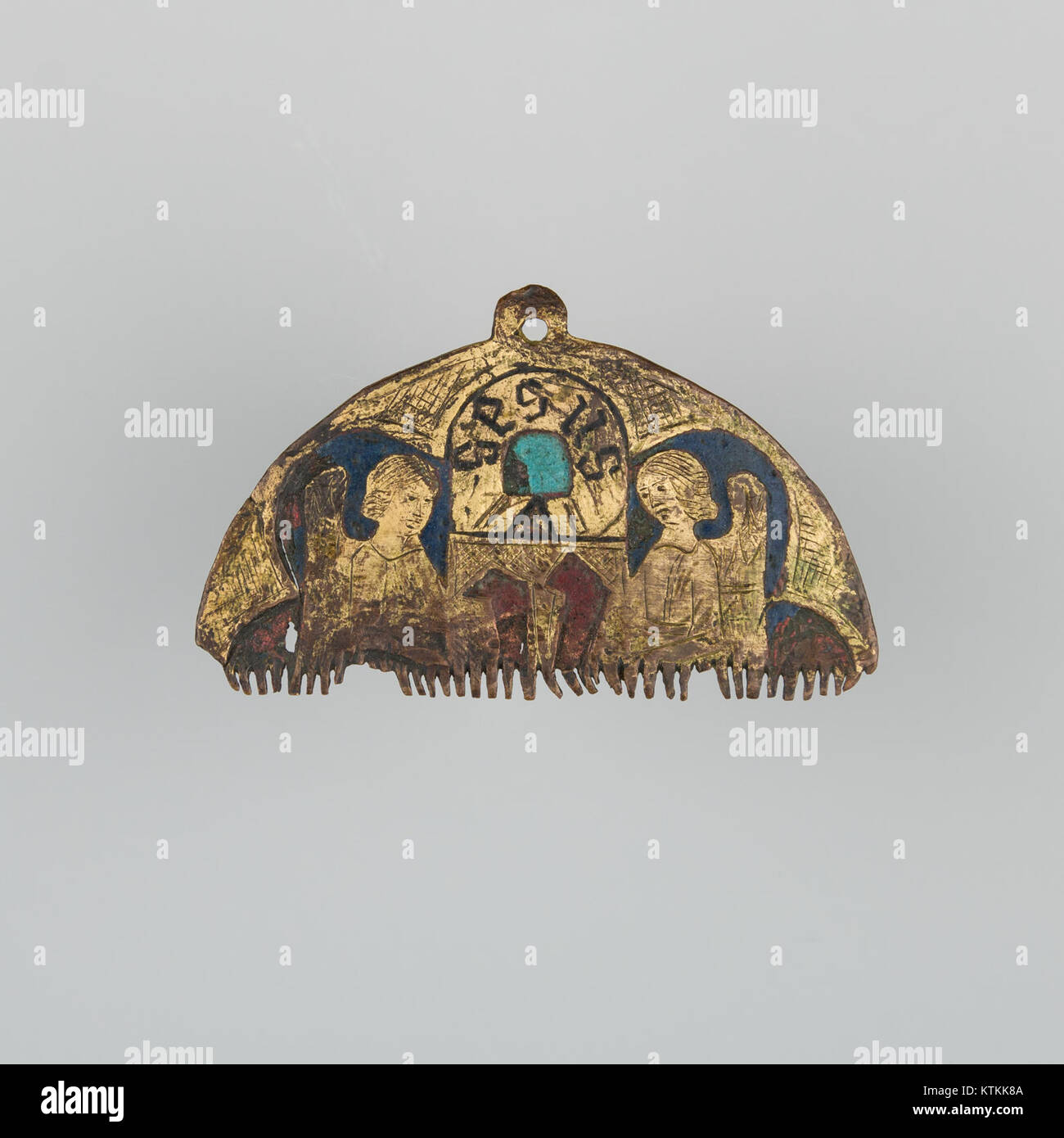 The badge in the MET collection is a historical piece that represents a ...