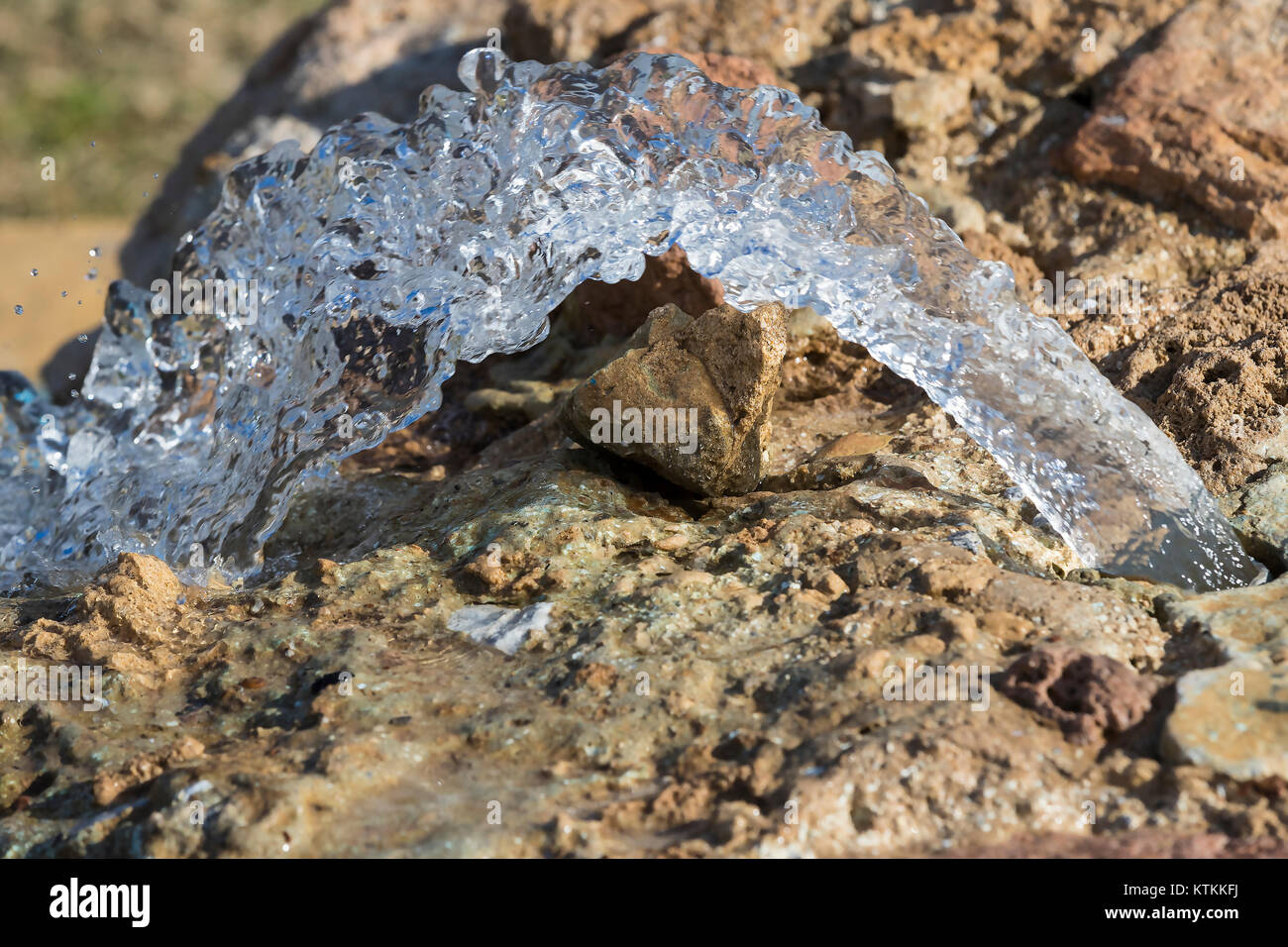 Water jet with clear spring water as drinking water hi-res stock ...