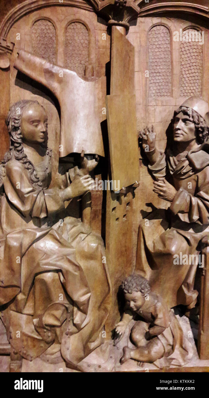 A detailed representation of Saint Luke, likely from a larger artwork ...