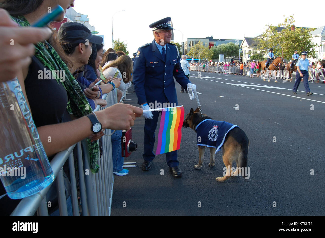 A photograph capturing the 2016 Auckland Pride Parade, one of New ...