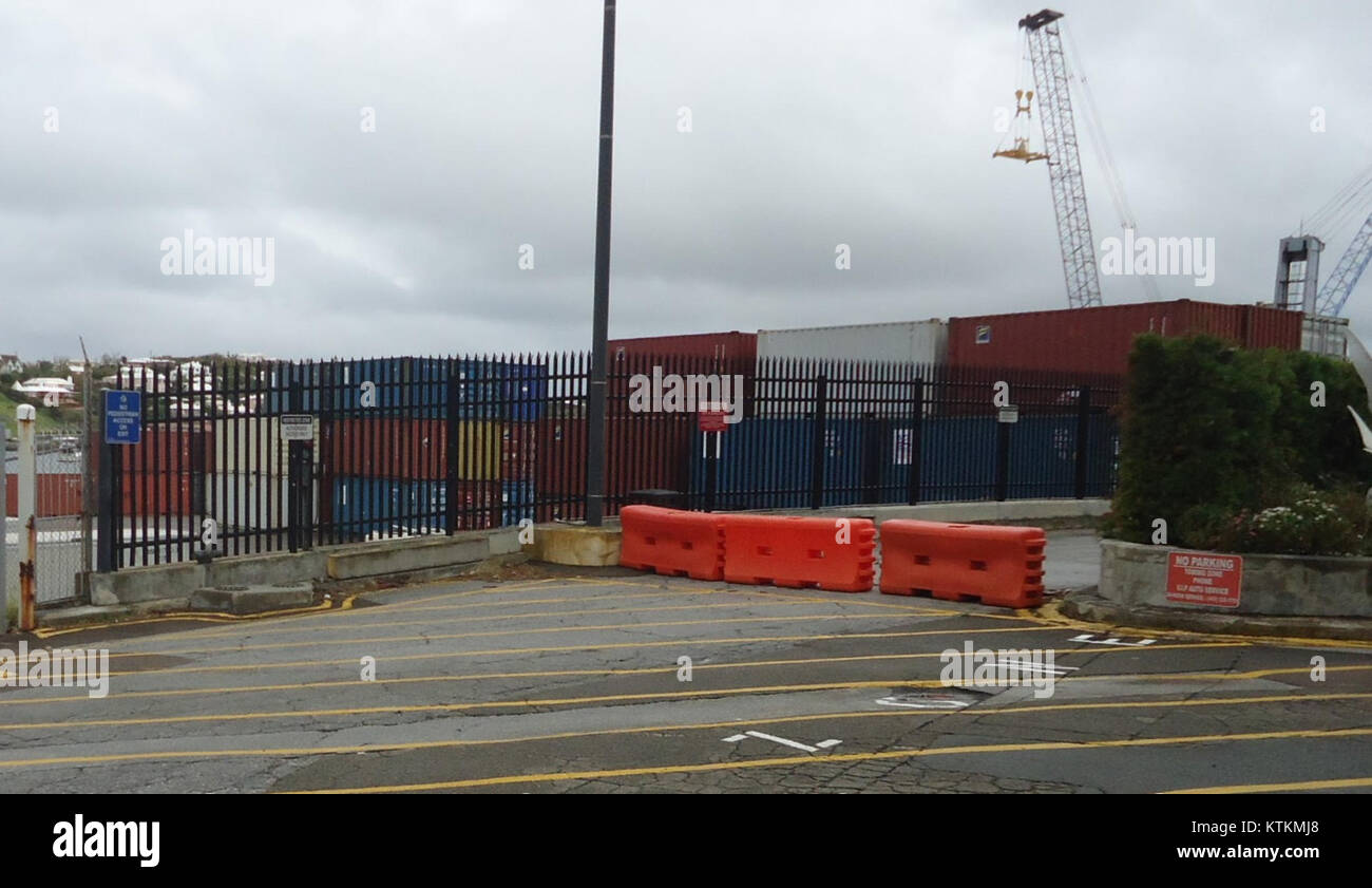 This image shows containers being unloaded at the Hamilton dock in ...