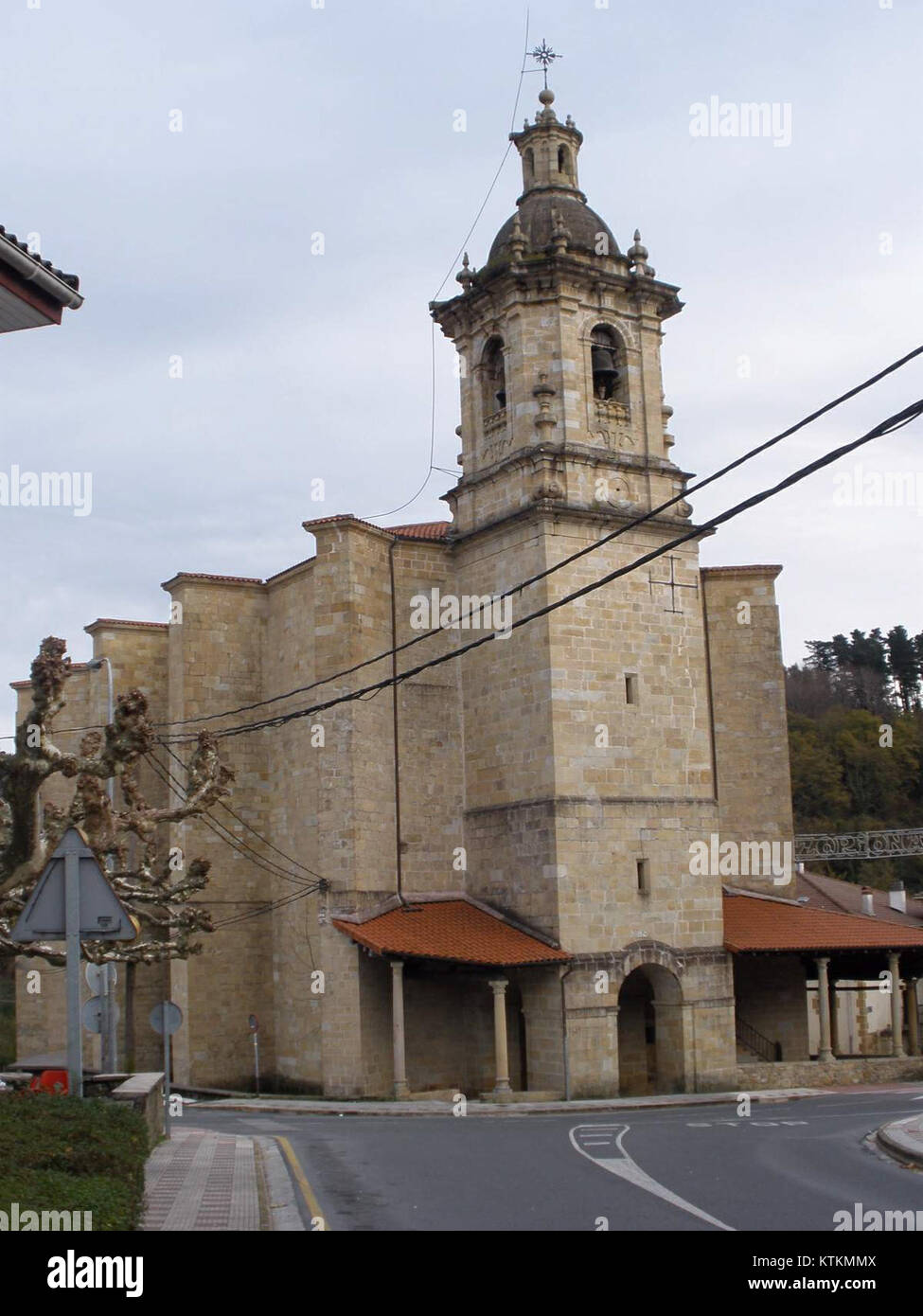 The Iglesia de San Juan Evangelista in Berriz, Spain, is a notable ...