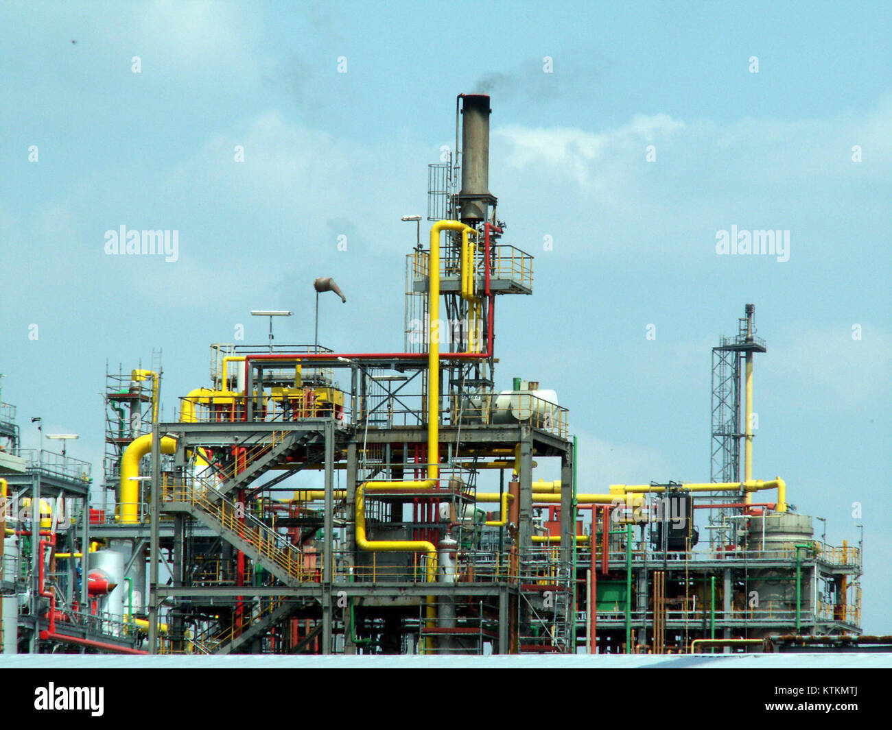 This image shows the BASF chemical plant located in Antwerp, Belgium ...