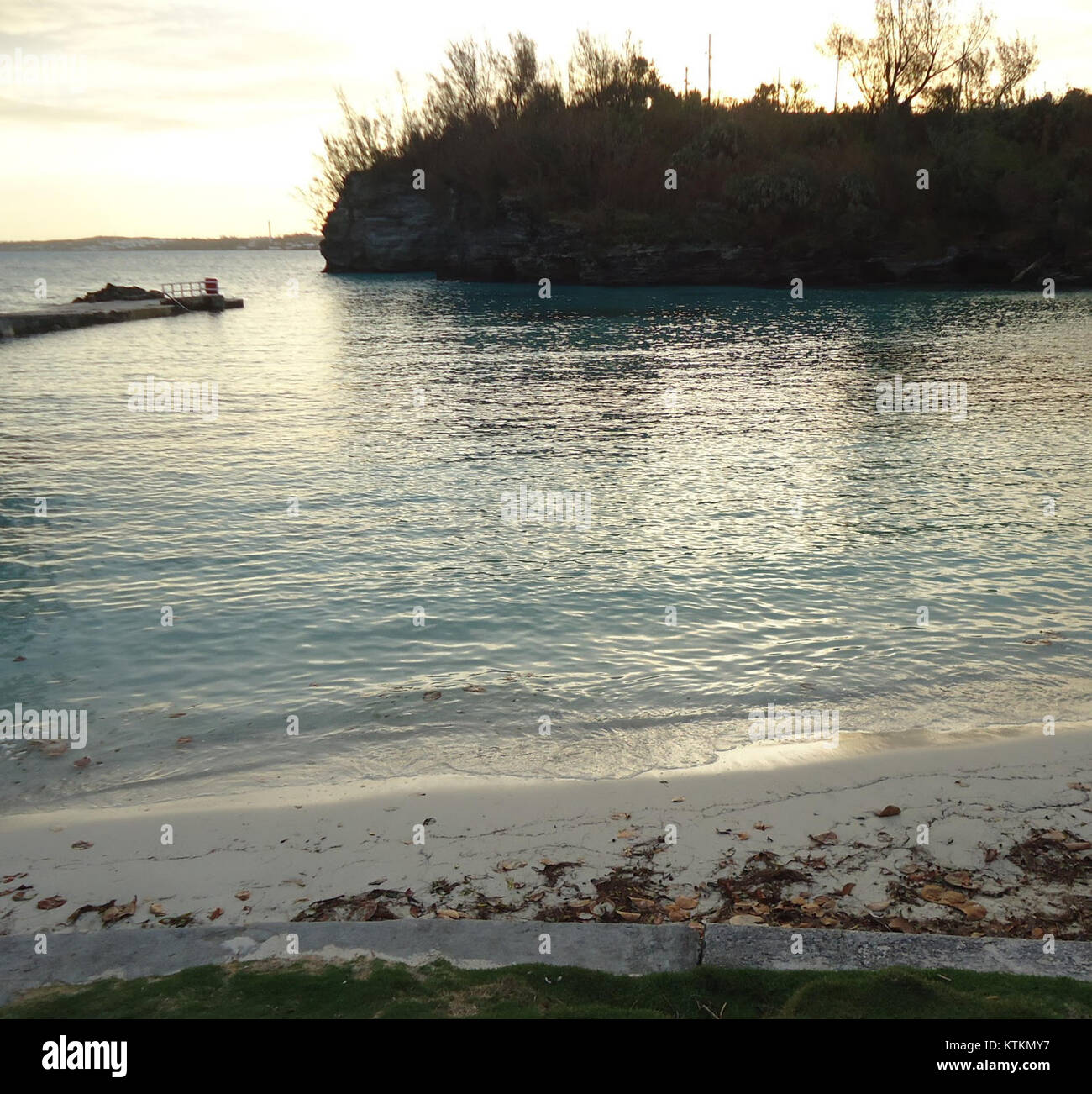 This image showcases the swimming area of Admiralty Park in Bermuda, a ...