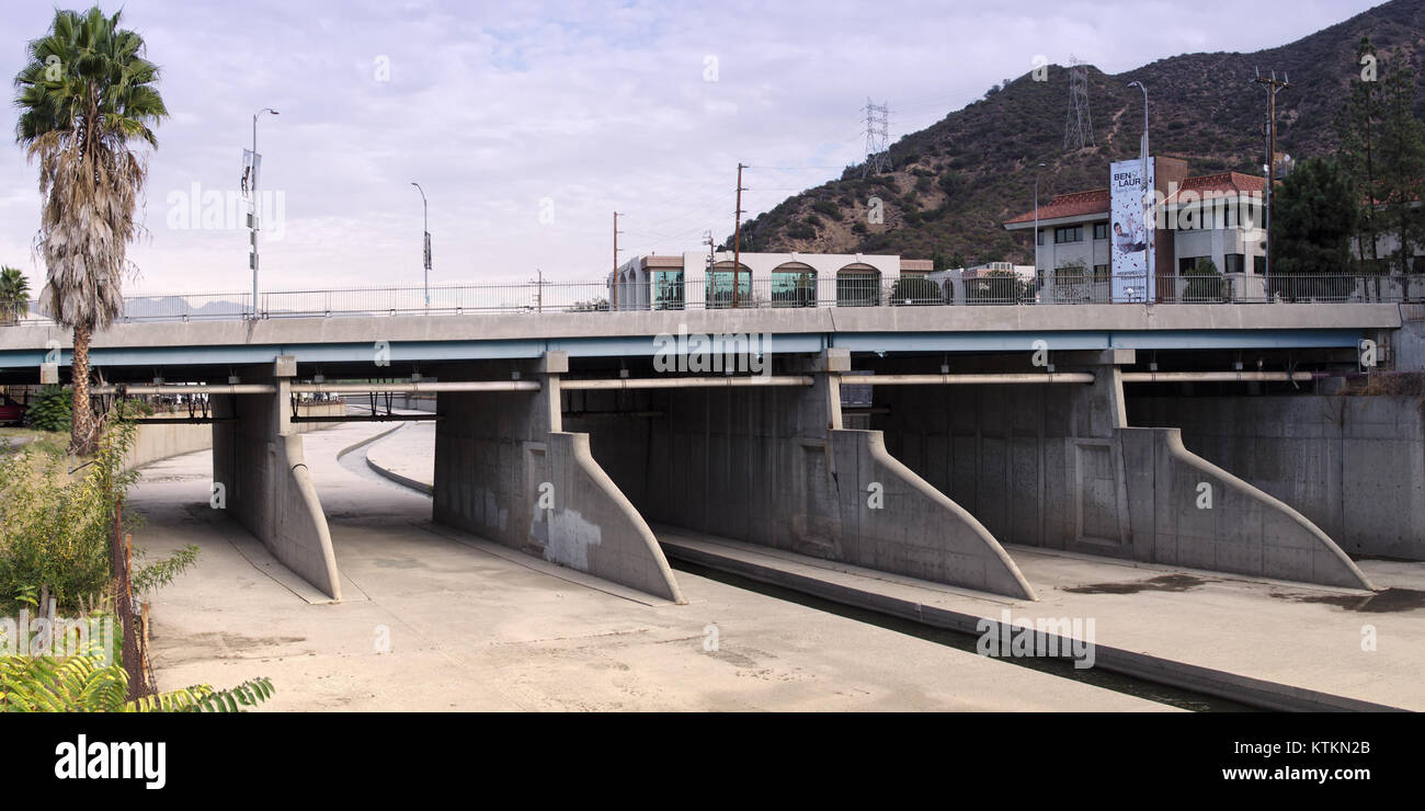 The Barham Blvd Olive Ave bridge, captured in November 2016, represents ...