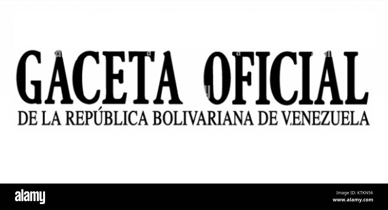 Gaceta Oficial de Venezuela Stock Photo - Alamy