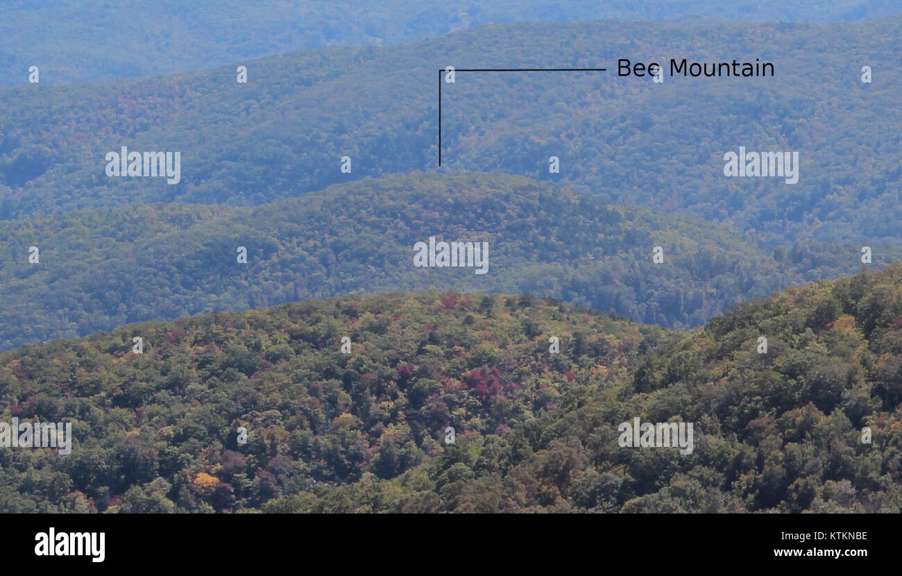 A photograph of Bee Mountain, located in North Carolina, captured in ...