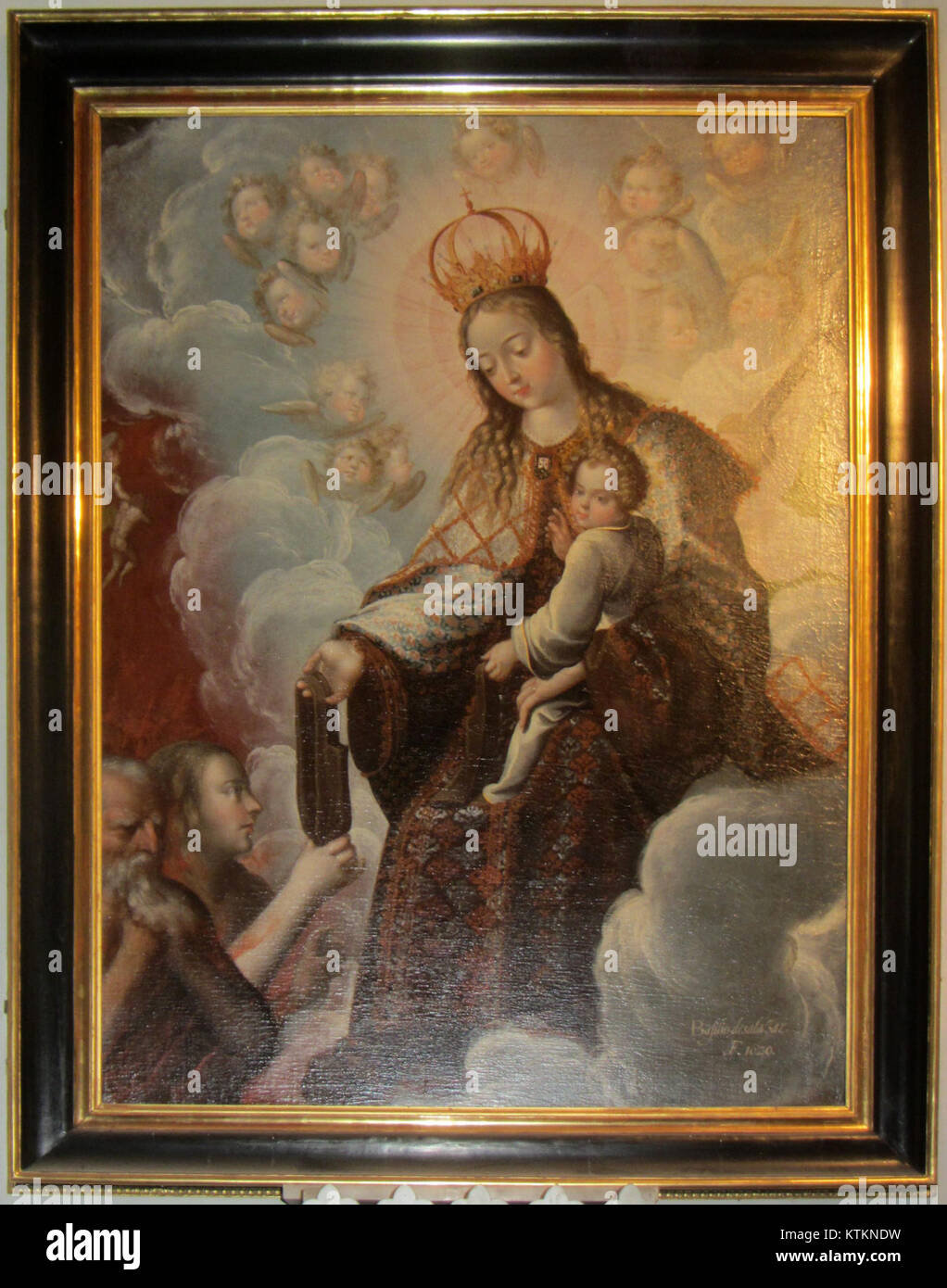 Basilio de Salazar's painting 'Vierge au Scapulaire' (1629) depicts the ...