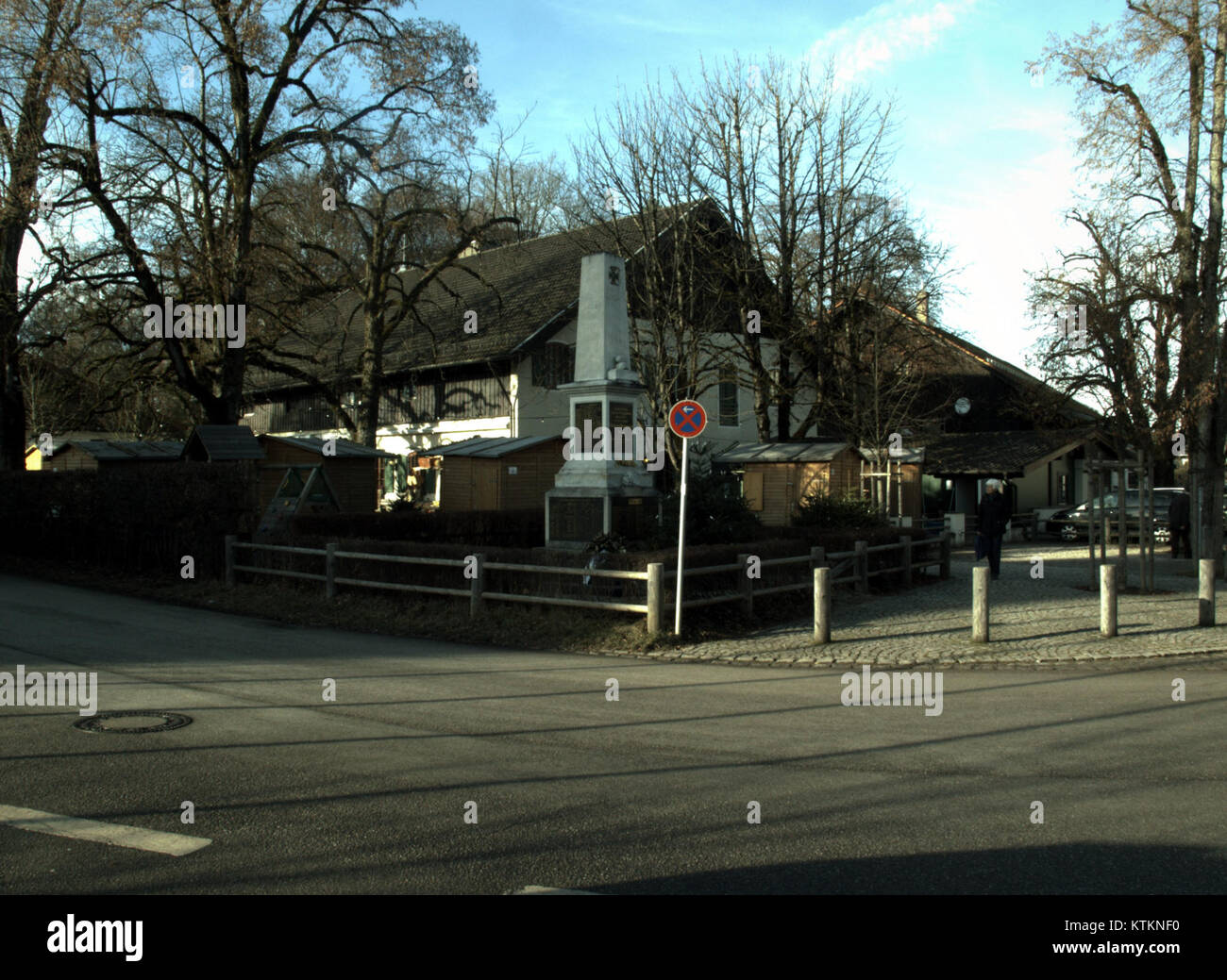 The Aying Kriegerdenkmal (War Memorial) commemorates the soldiers who ...