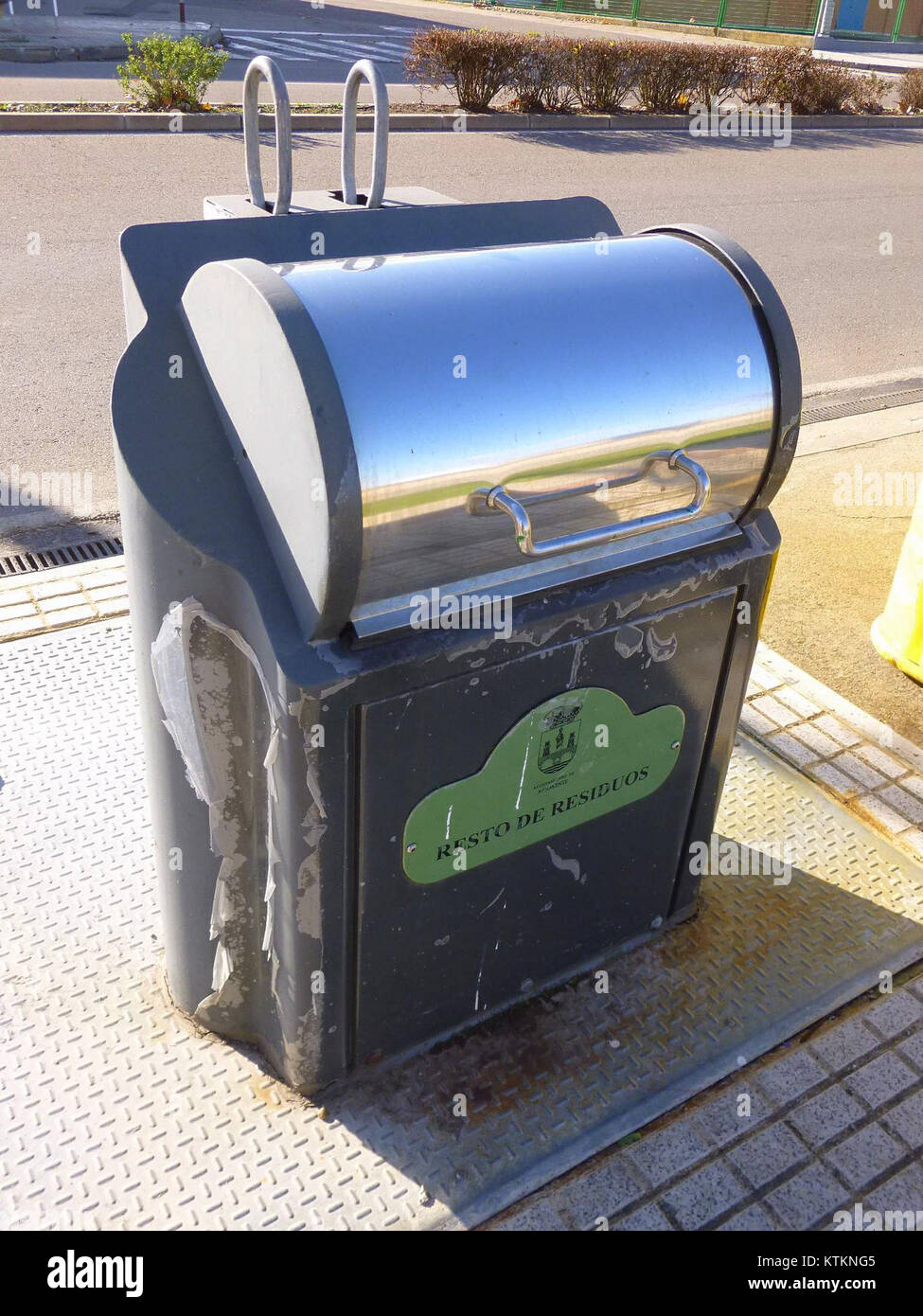 An image depicting urban waste recycling efforts in Benavente, Spain ...