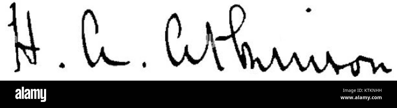 Harry Atkinson Signature Stock Photo - Alamy