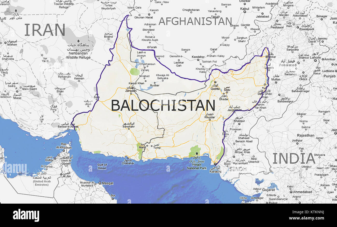 A map of Balochistan, a region historically and geopolitically ...