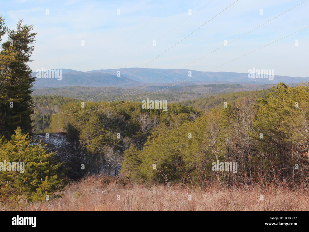 Bear and Pine Log mountains viewed from Georgia Nat Cemetery, Jan 2017 ...