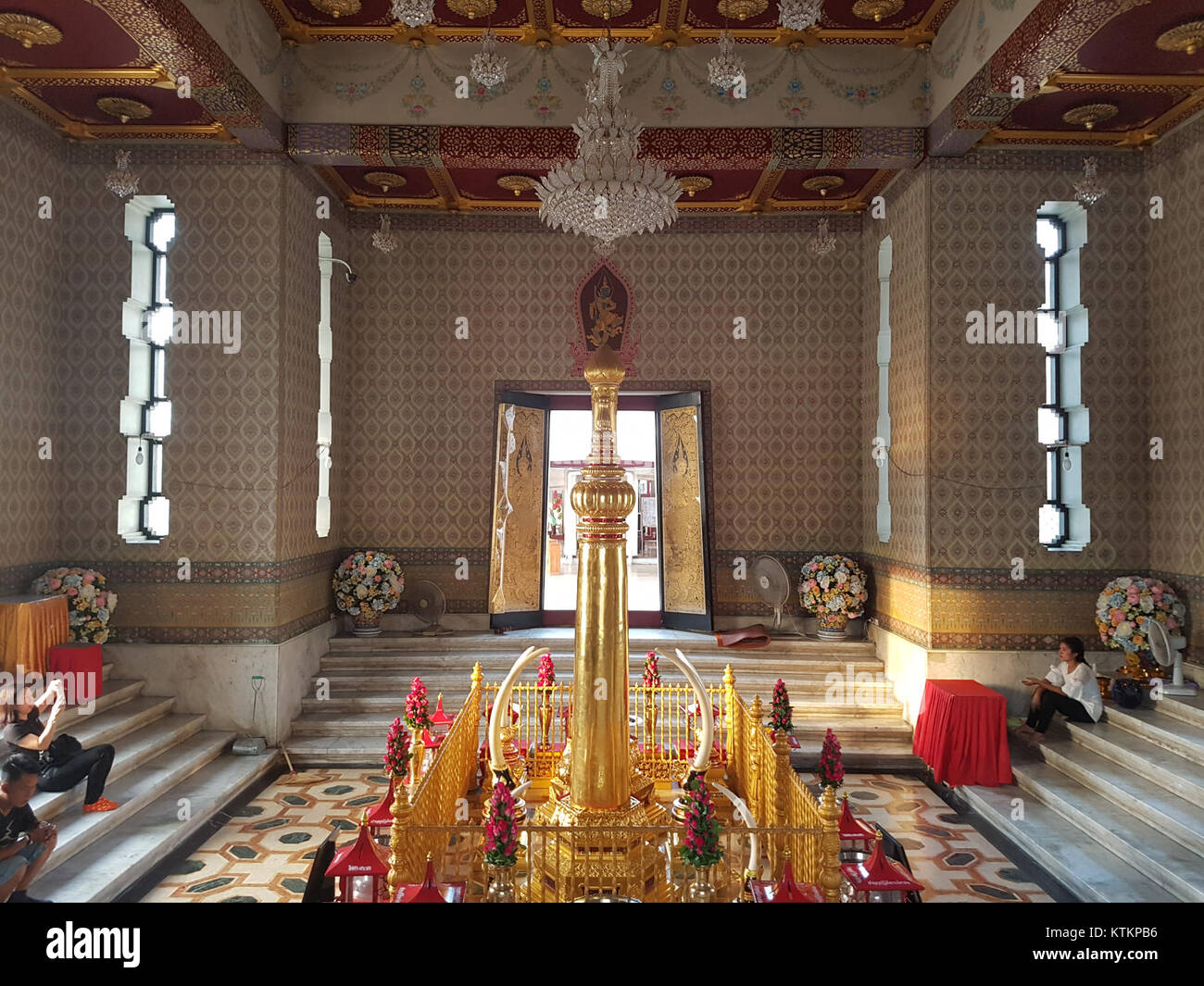 Photograph of the City Pillar of Bangkok, taken in January 2017. The ...