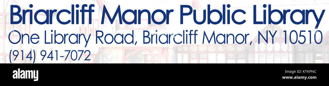 The Briarcliff Manor Public Library logo represents the institution's ...