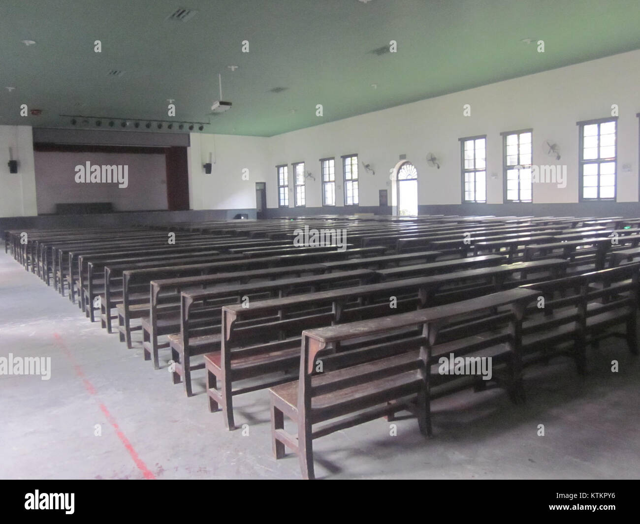 This image depicts the auditorium of Hunan First Normal University ...