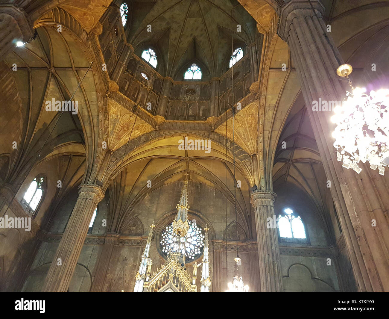 The Basilica of San Sebastian in Manila, Philippines, is an iconic ...