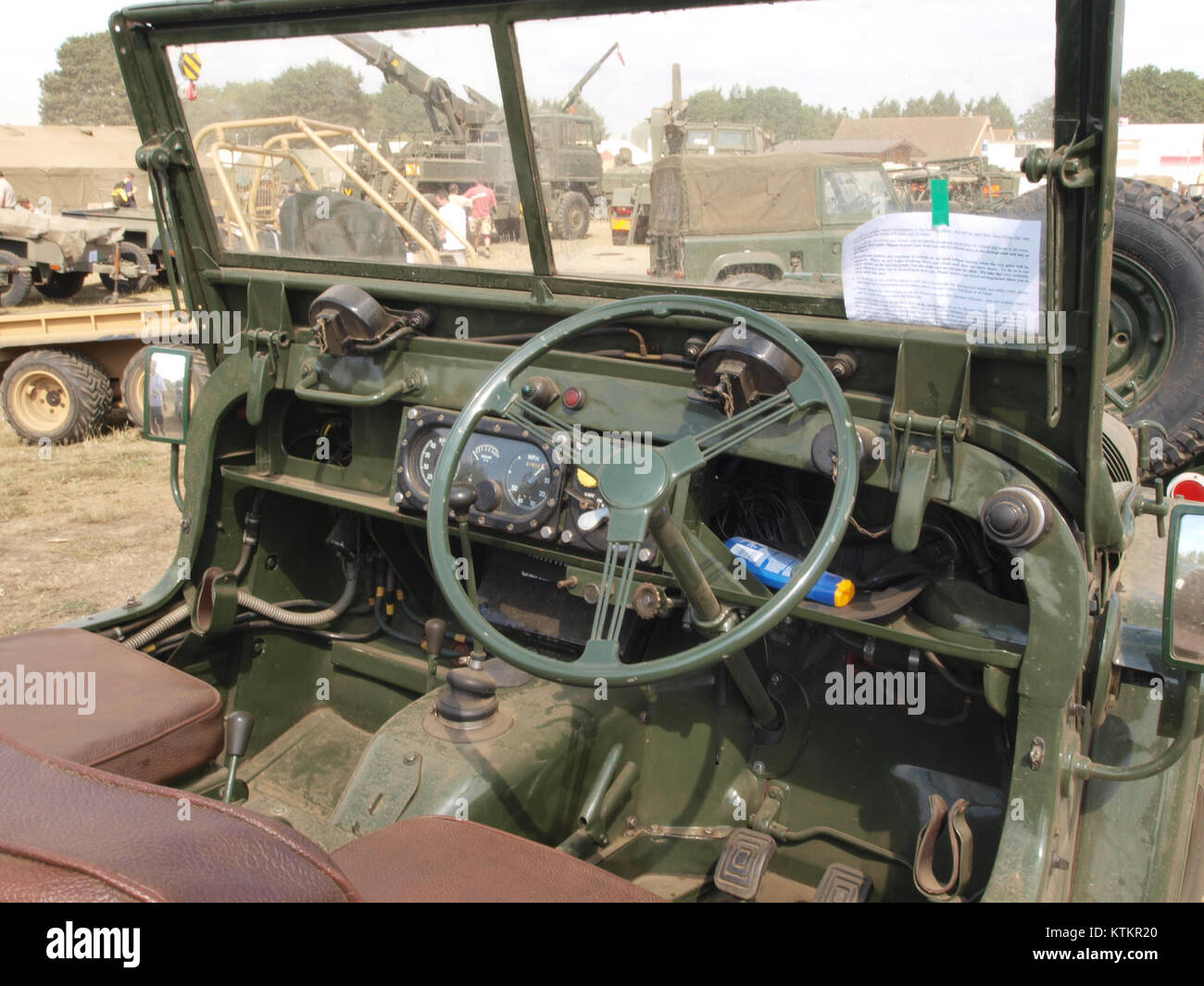 An Austin Champ military-style utility vehicle with the German license ...