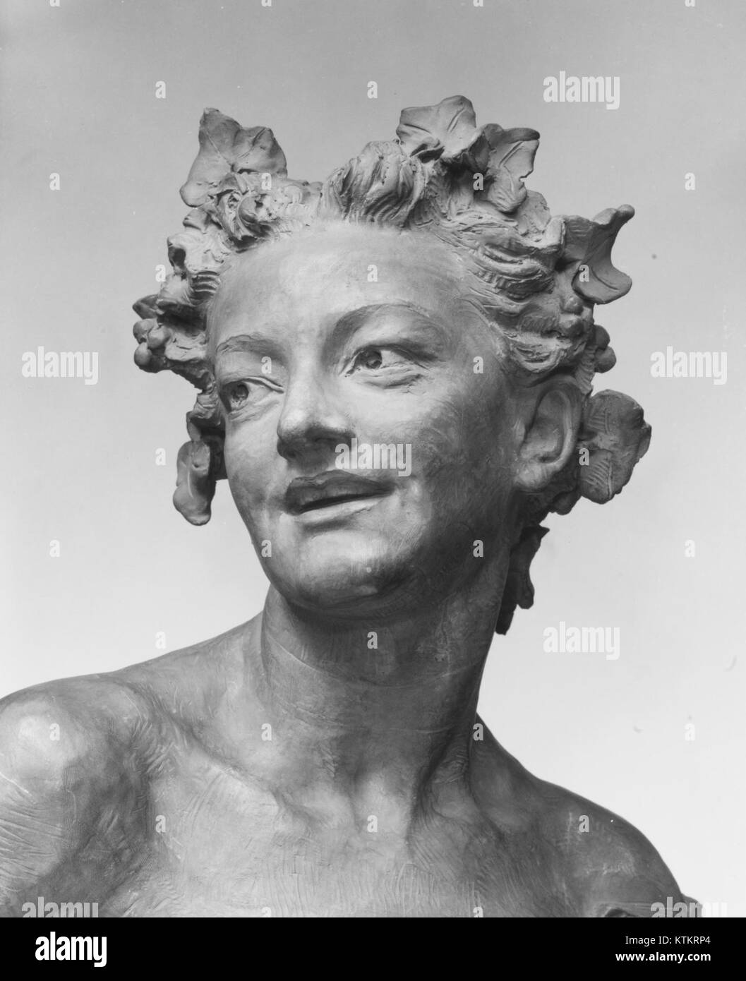 Bacchante with vine leaves MET 172224 Stock Photo - Alamy