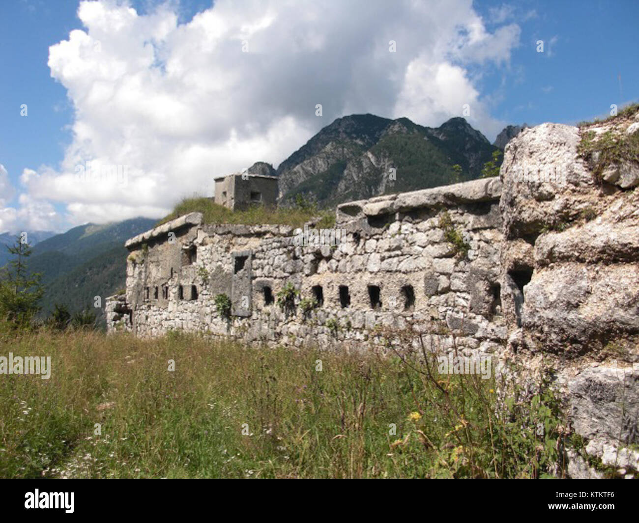 Photograph of the Predil Saddle Battery, a historical military ...