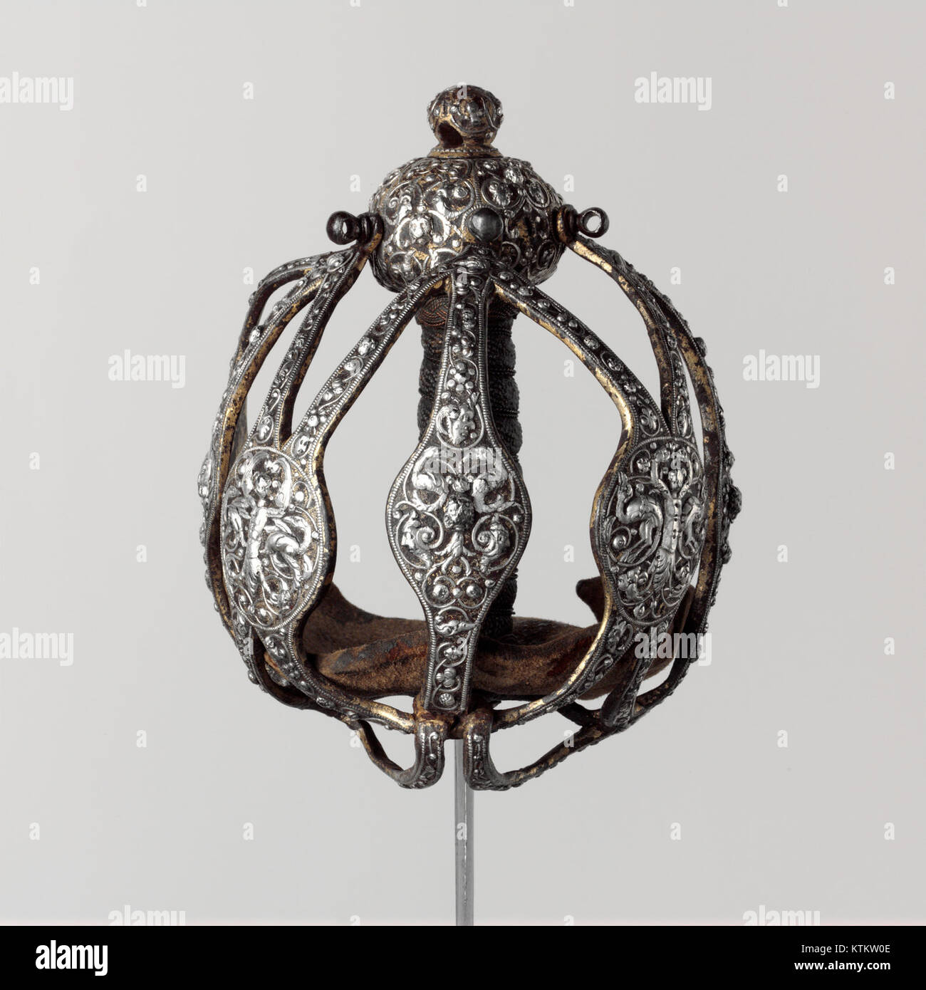 A historic basket-hilted sword displayed at the Metropolitan Museum of ...